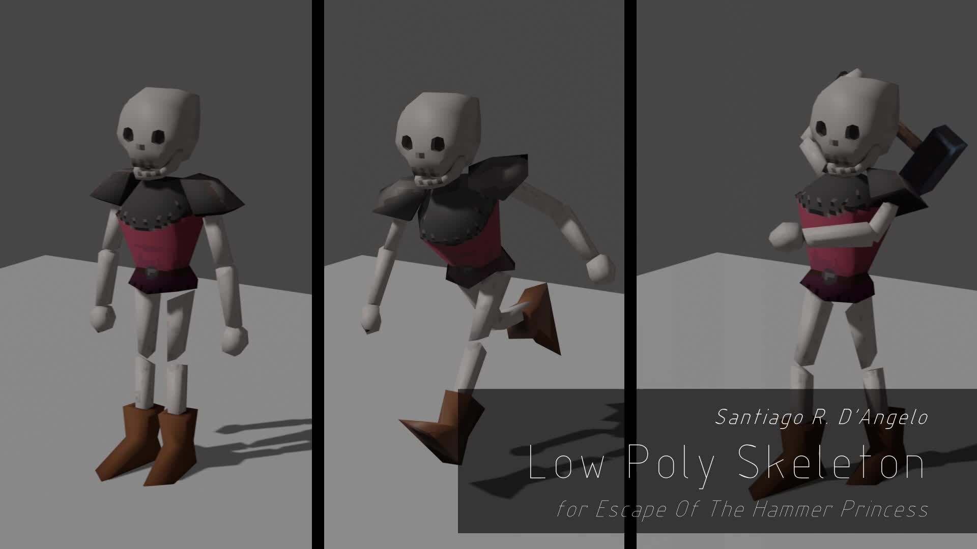 ArtStation - Low Poly Skeleton (Escape of the Hammer Princess)