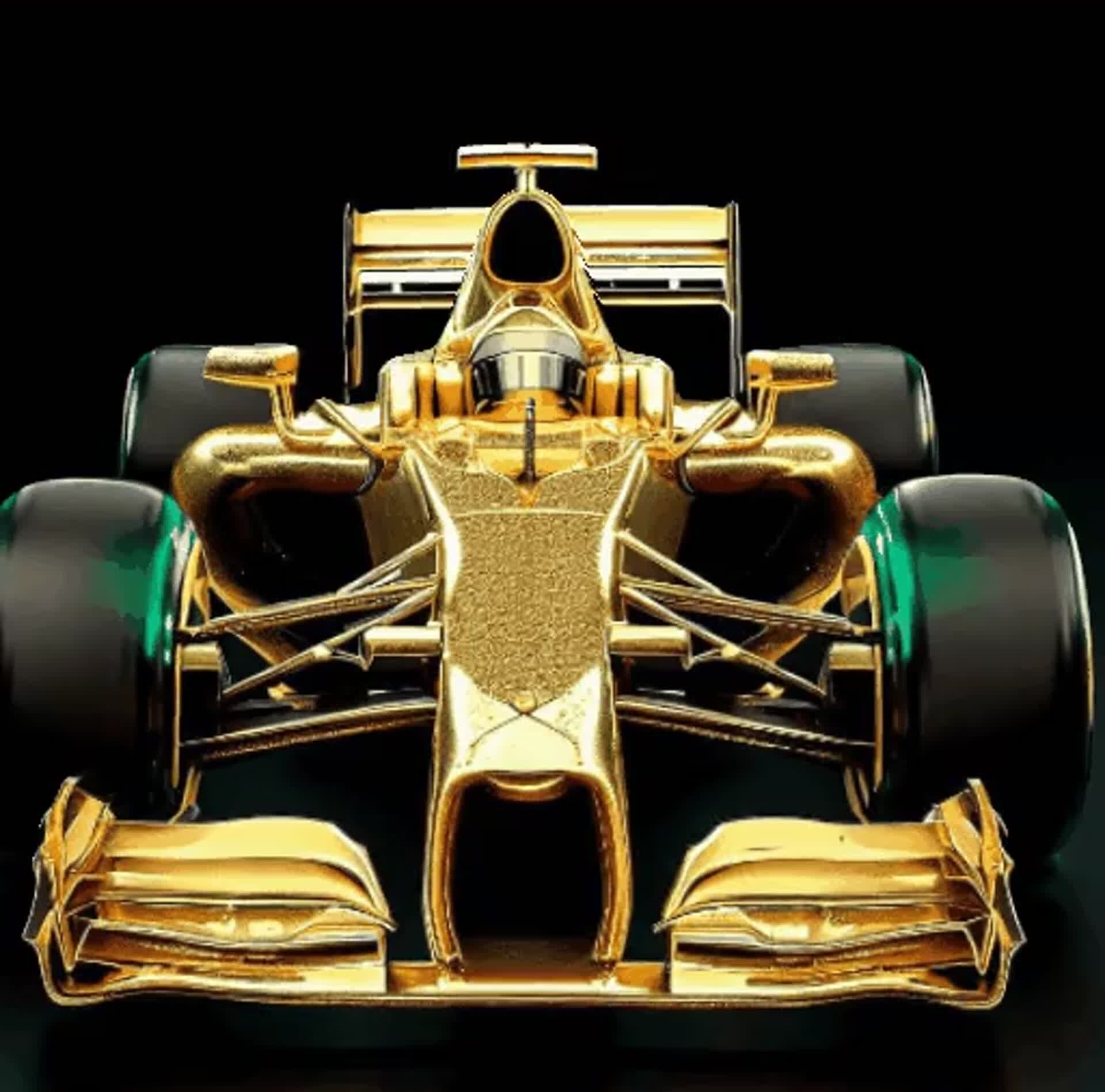 ArtStation - gold f1 car - treera