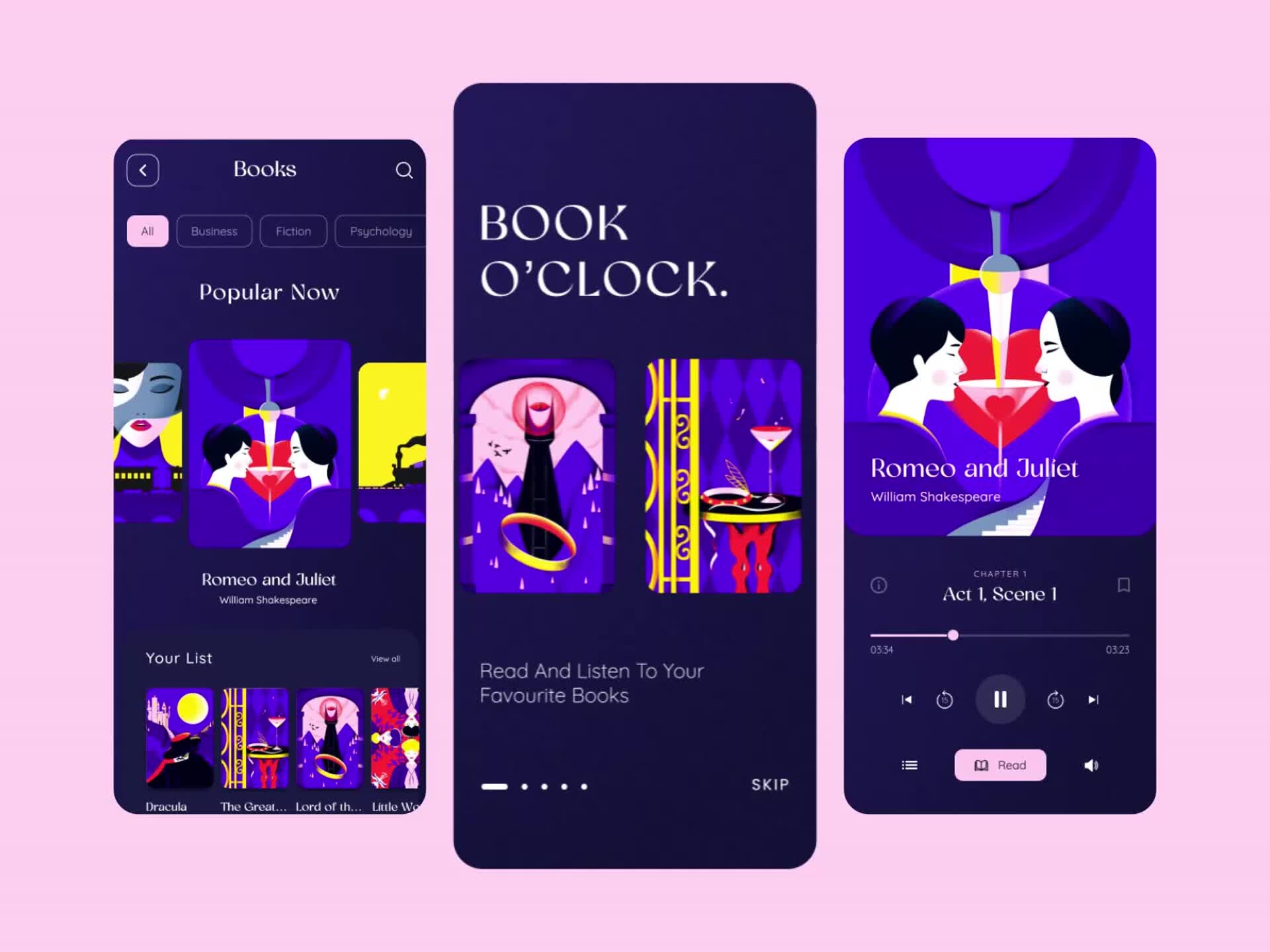 ArtStation - Book O'clock - Mobile Design for eBooks