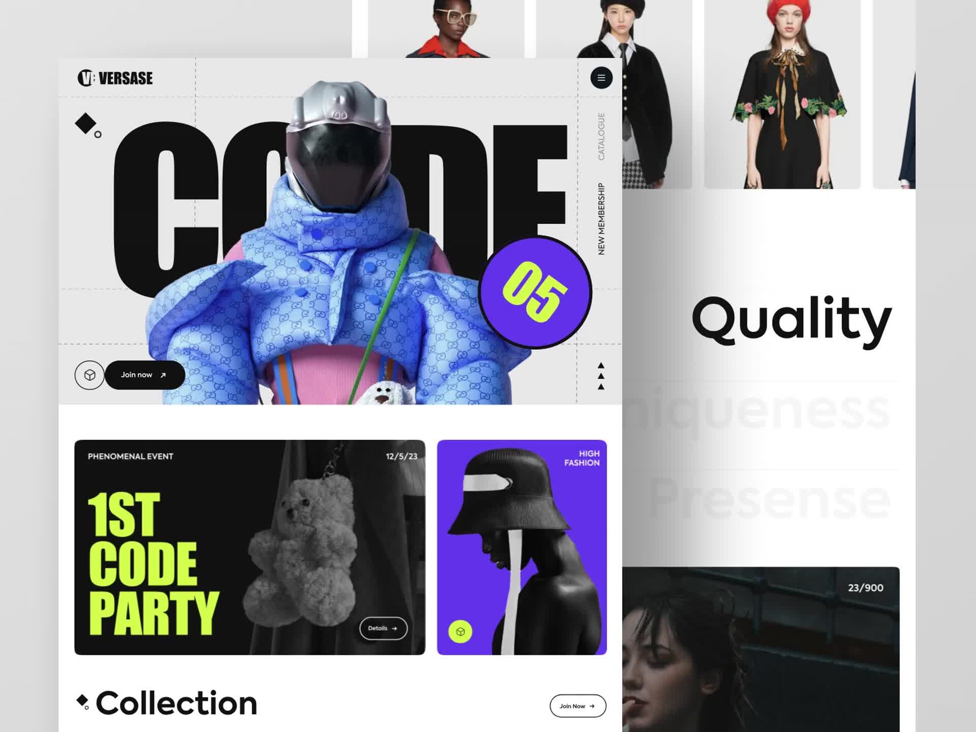 ArtStation - Versace Code - Fashion Company Website