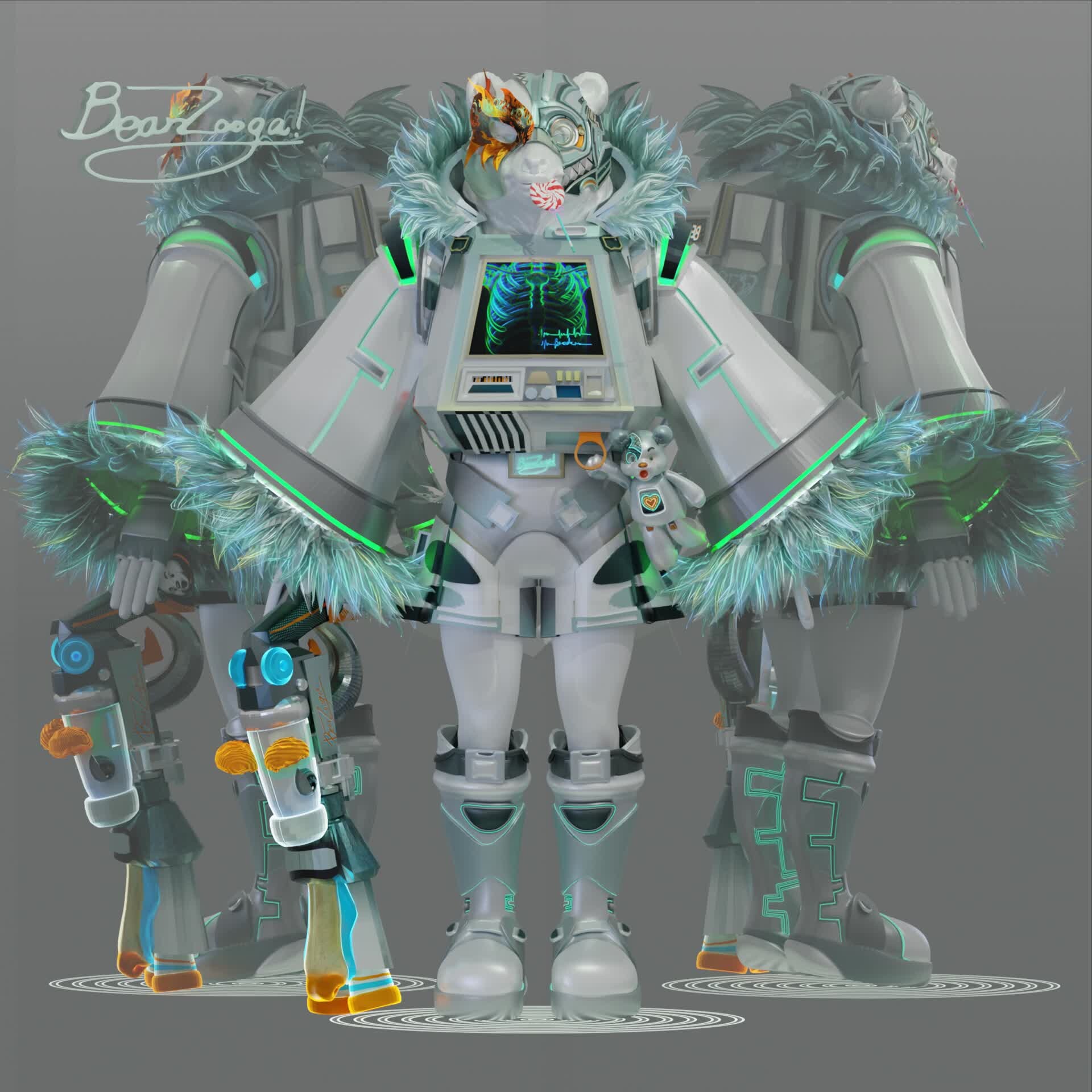 ArtStation - Bear Robot🐻