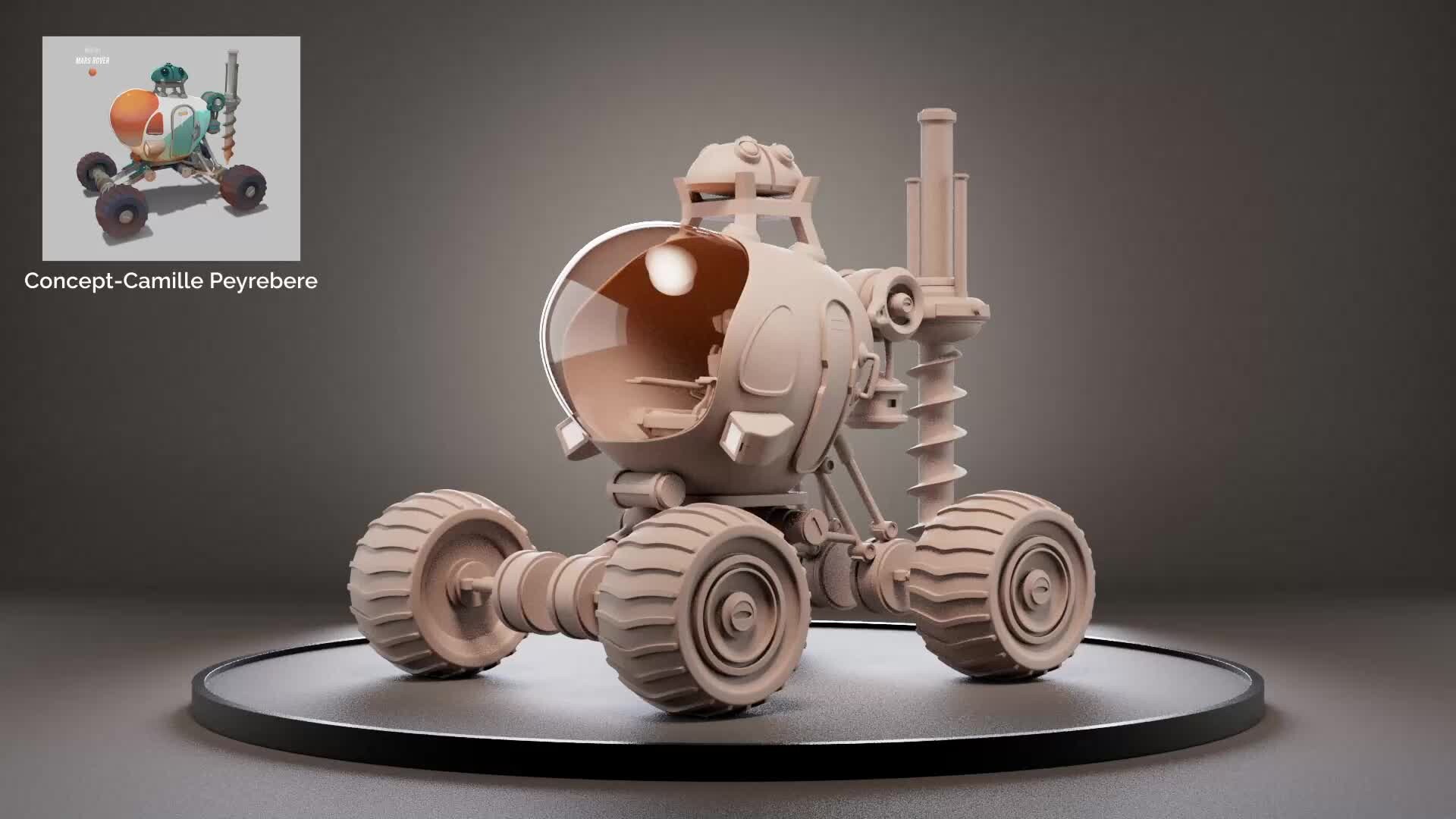 ArtStation - MRV-0.1 MARS ROVER by Niconeko