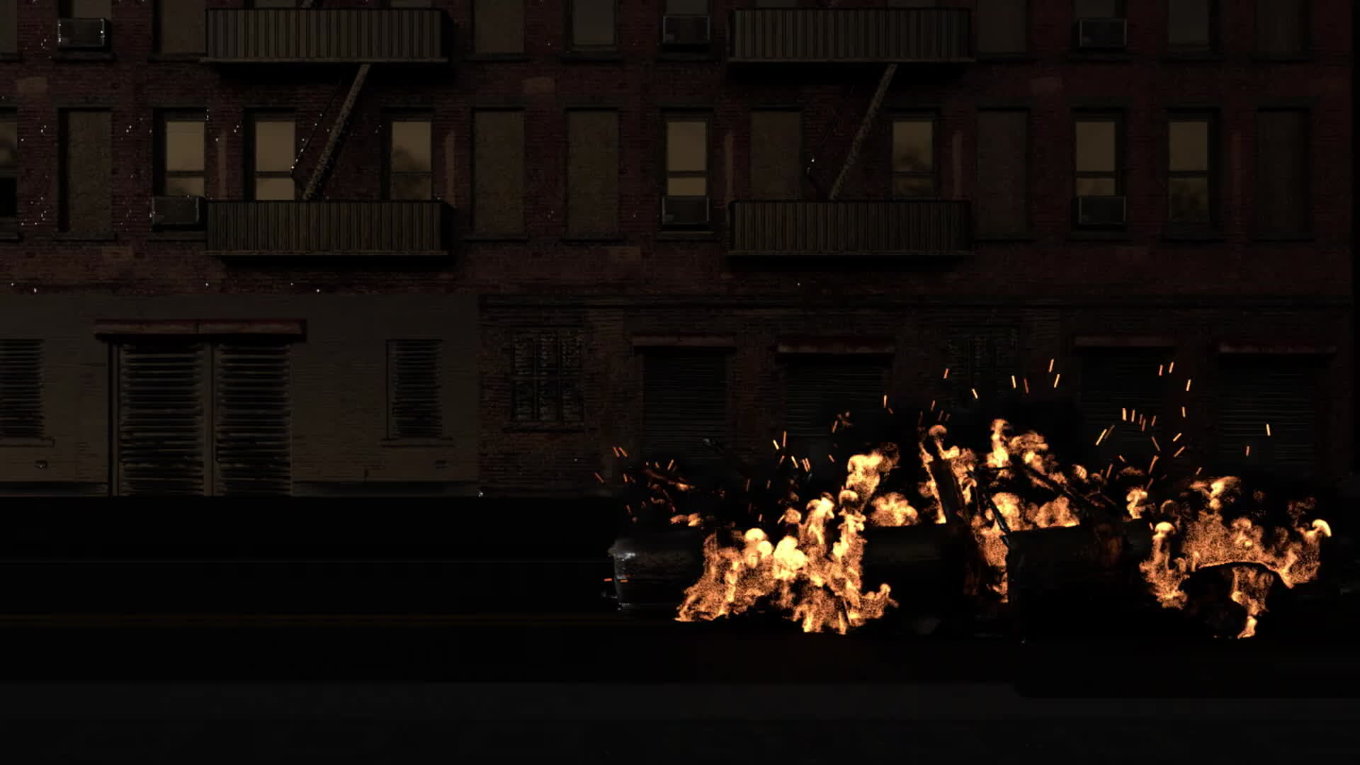 ArtStation - Car on fire