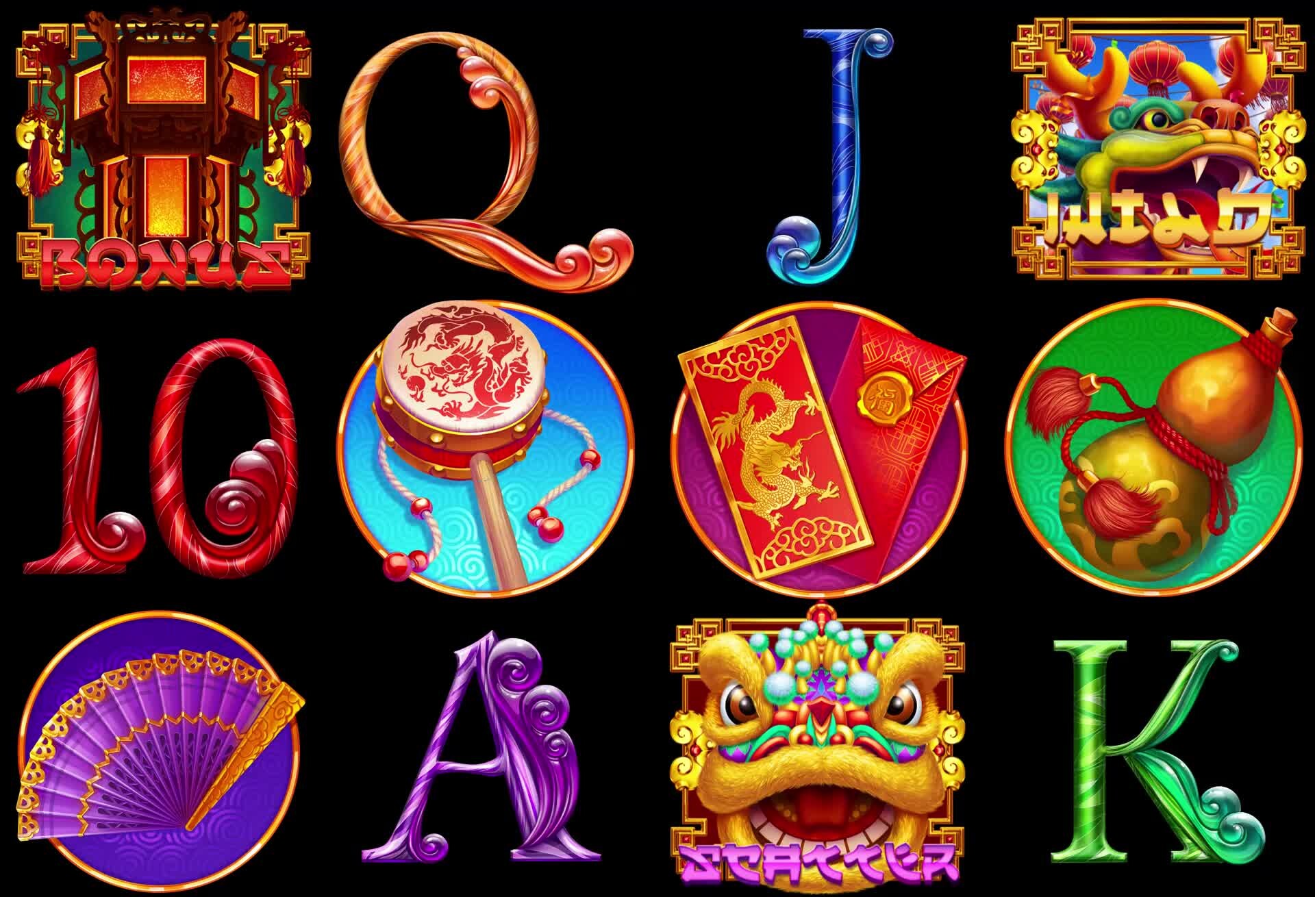 ArtStation - Set of slot symbols animation for the slot game "China ...