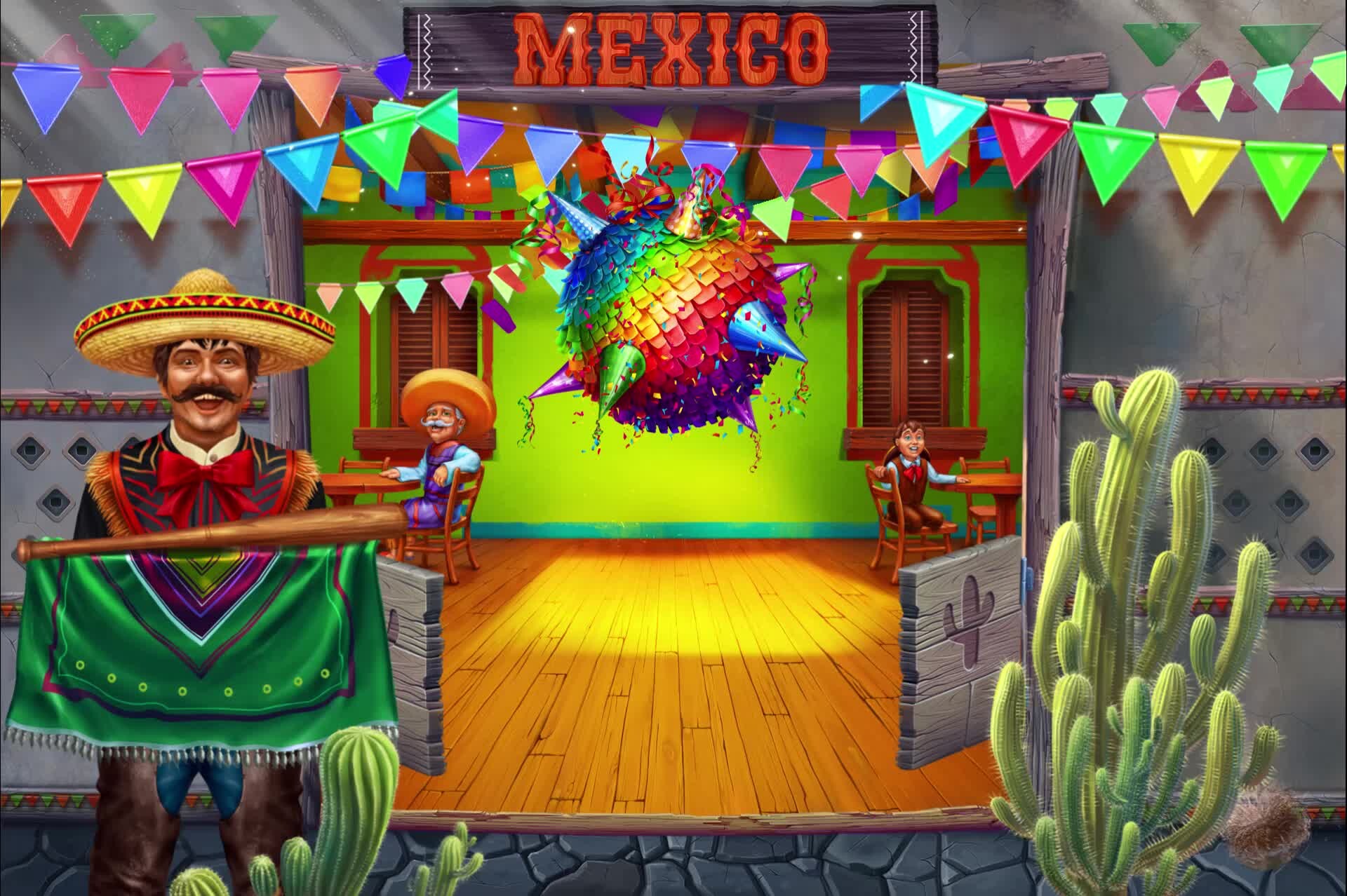 ArtStation - Bonus Round animation for the online slot "Mexico"
