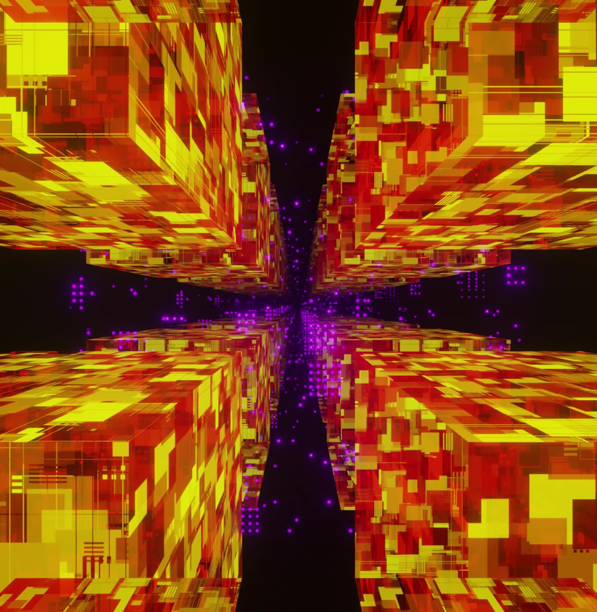 ArtStation - Sci fi Cubes loop