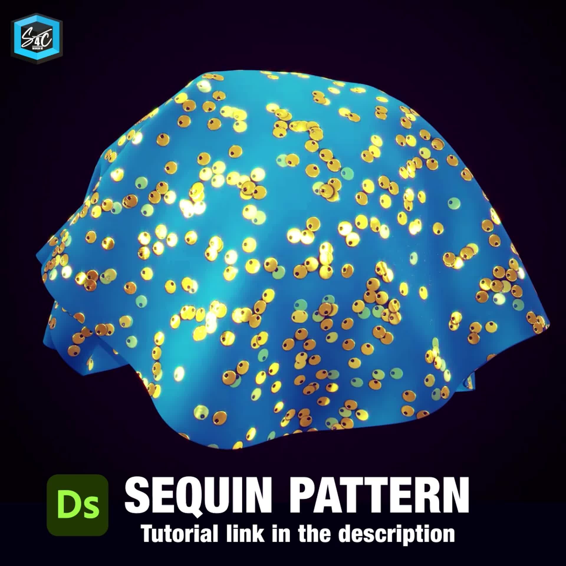 ArtStation - Sequin fabric - Substance 3D Designer | Spline nodes | shift 4 cube