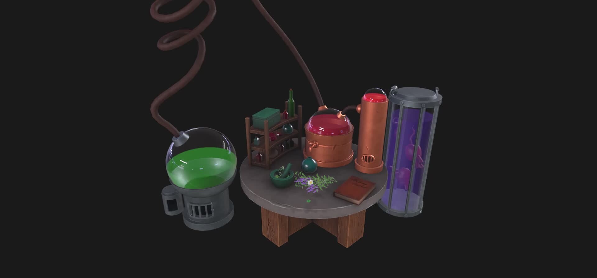 ArtStation - Alchemy Table 3D Model