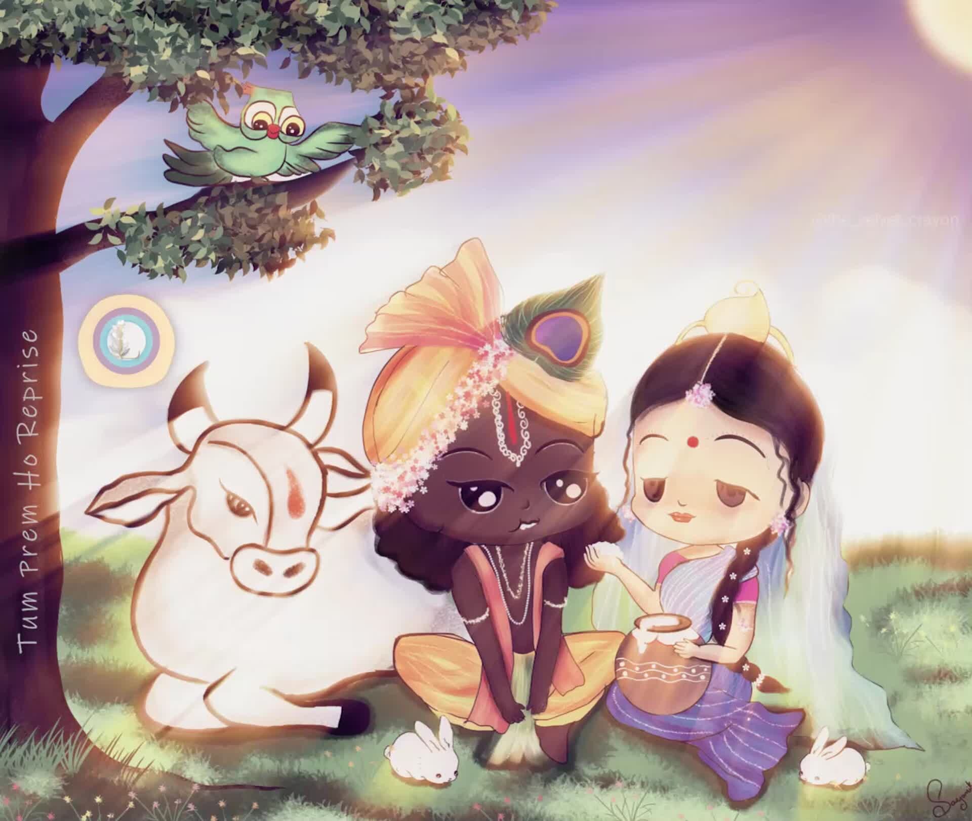 ArtStation - Radha Krishna 2D animation