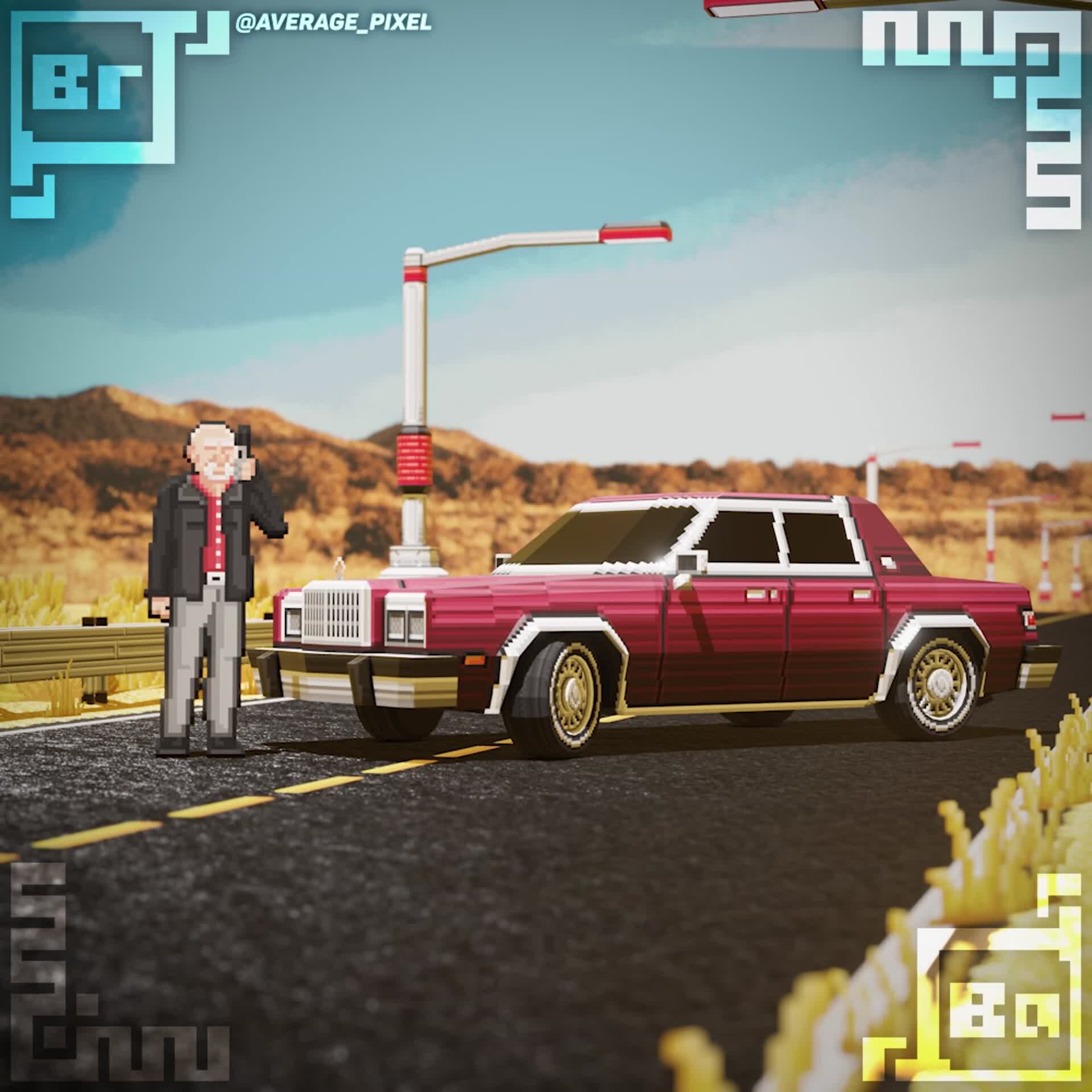 ArtStation - Breaking Bad Mike Ehrmantraut Low Poly/Pixel art