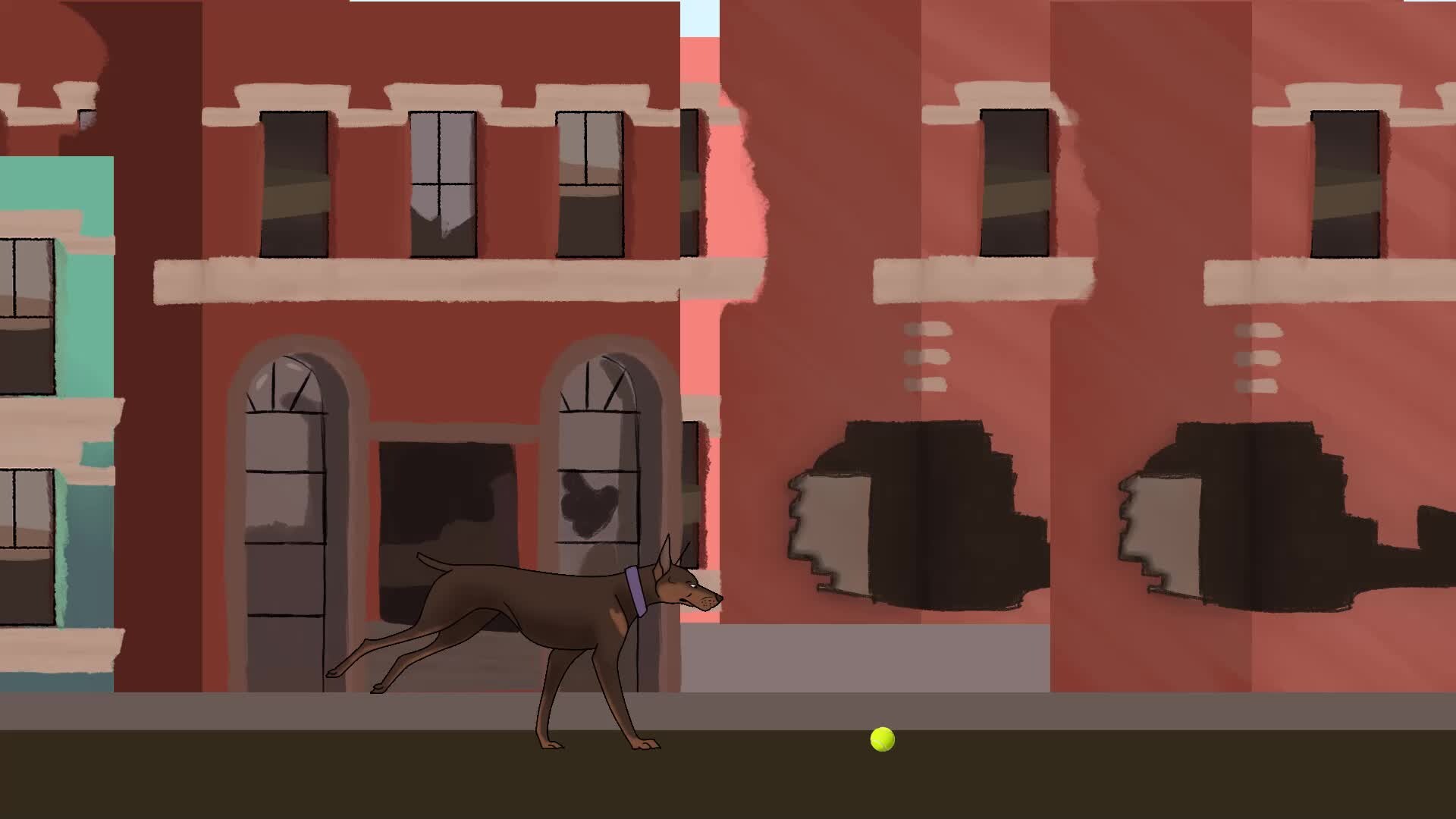ArtStation - FOR MY 2D ANIMATION LESSON - THE DOG RUNS AFTER THE TENNIS ...