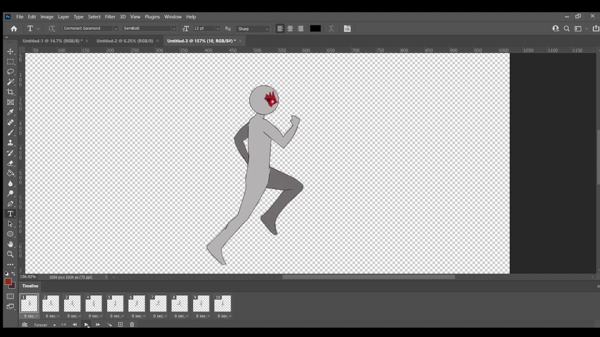 ArtStation - Light Character Run Sprite sheet