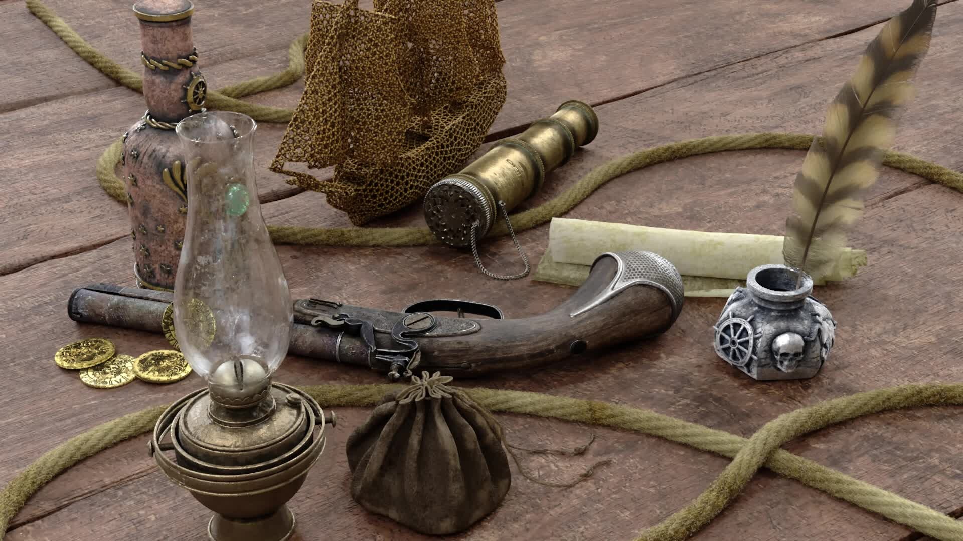 ArtStation - Pirate Props