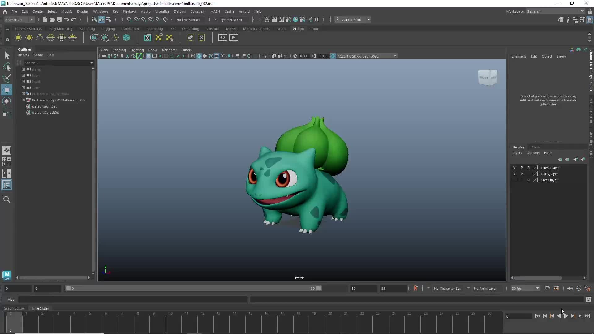 ArtStation - Bulbasaur walk cycle