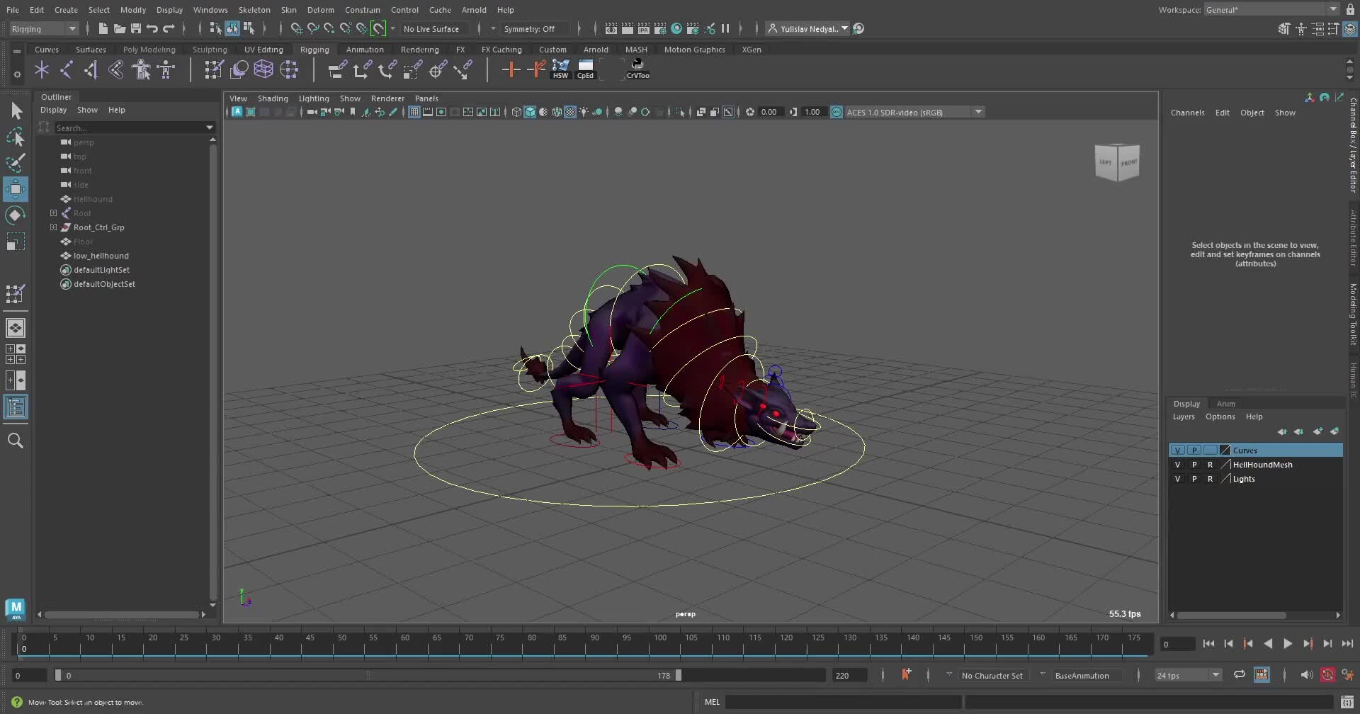 ArtStation - WIP - HellHound rigging and animation