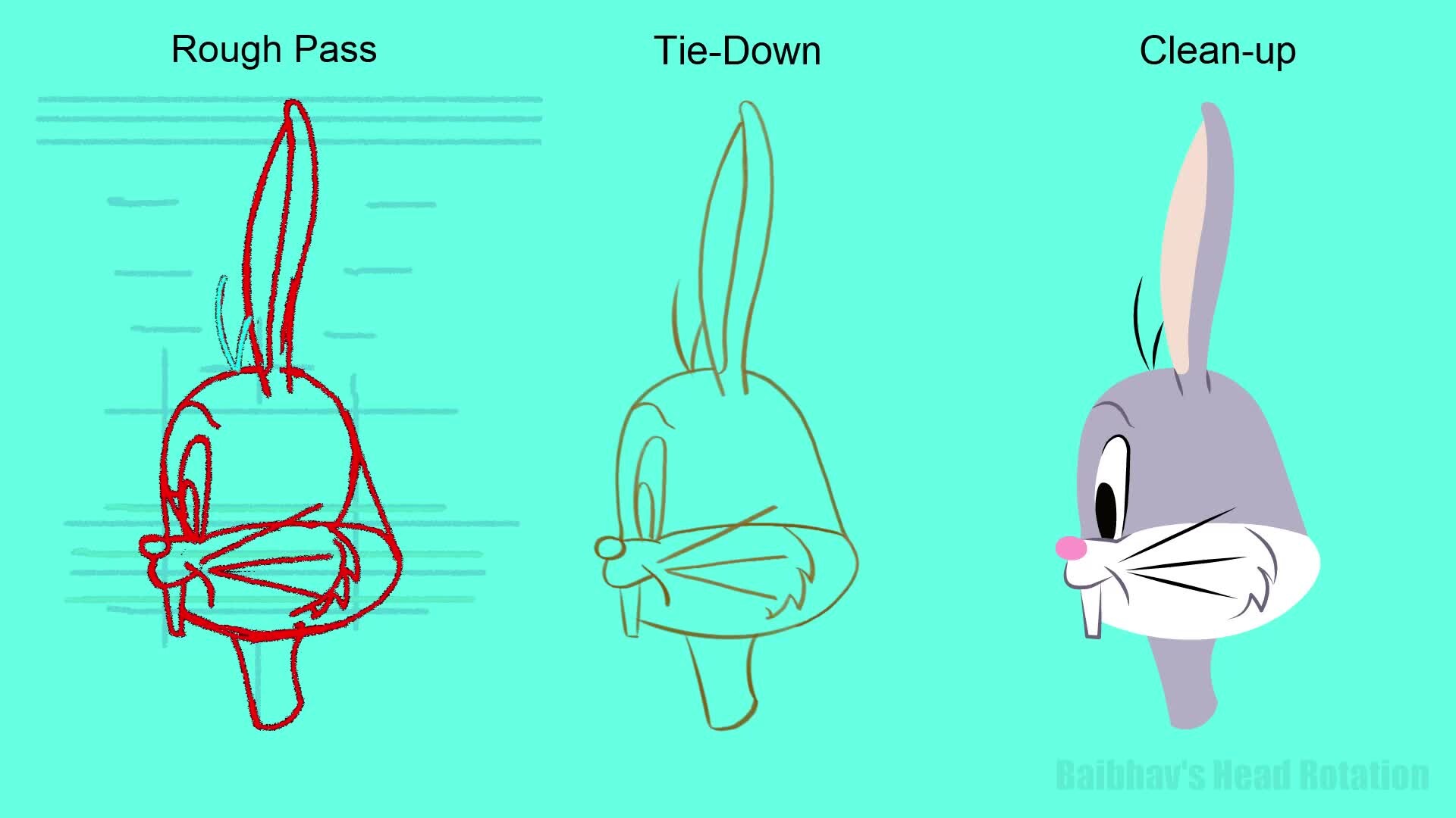 Baibhav Mallick - Head Rotation Bugs Bunny Classical Animation
