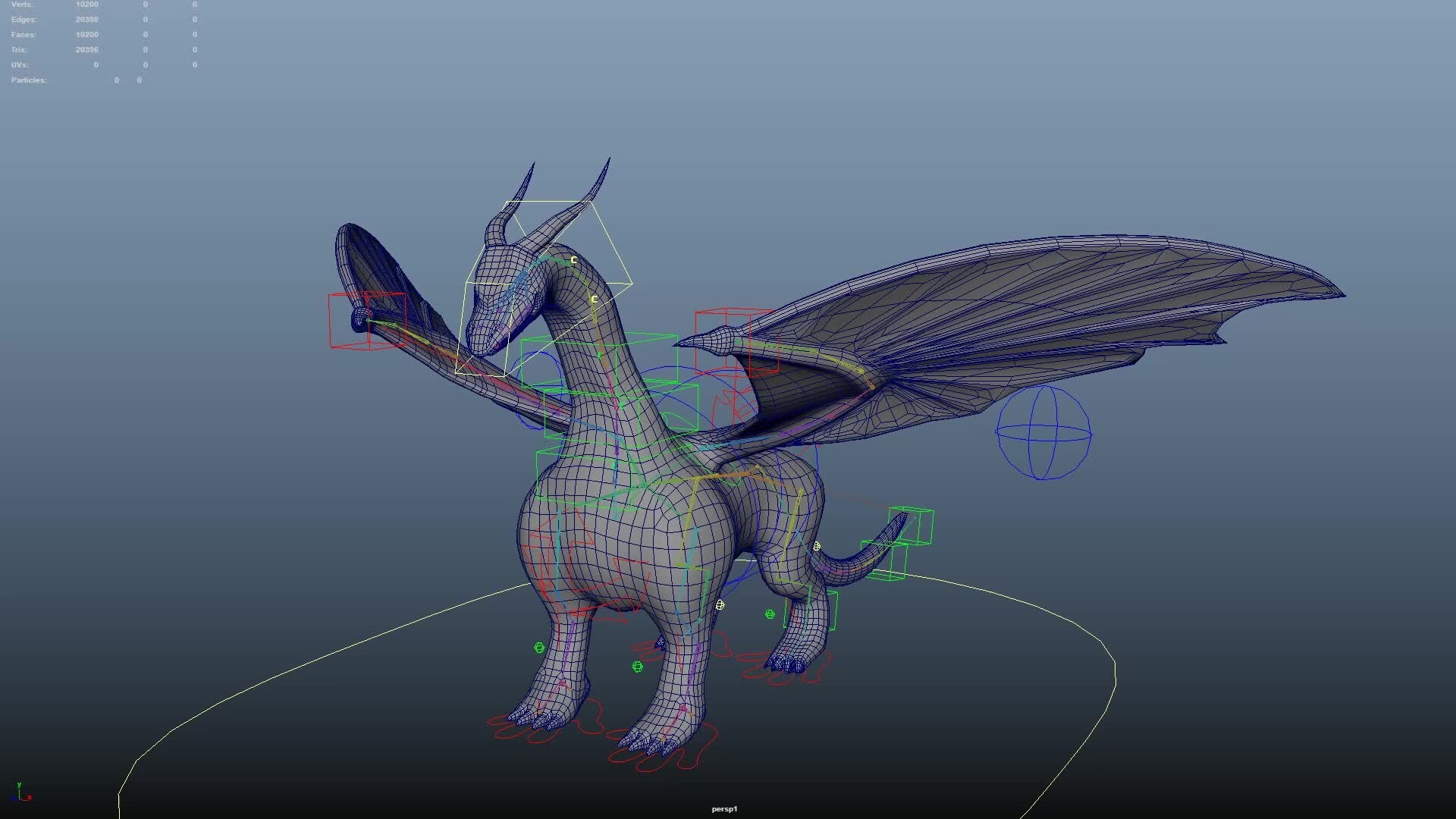ArtStation - dragon riggin WIP