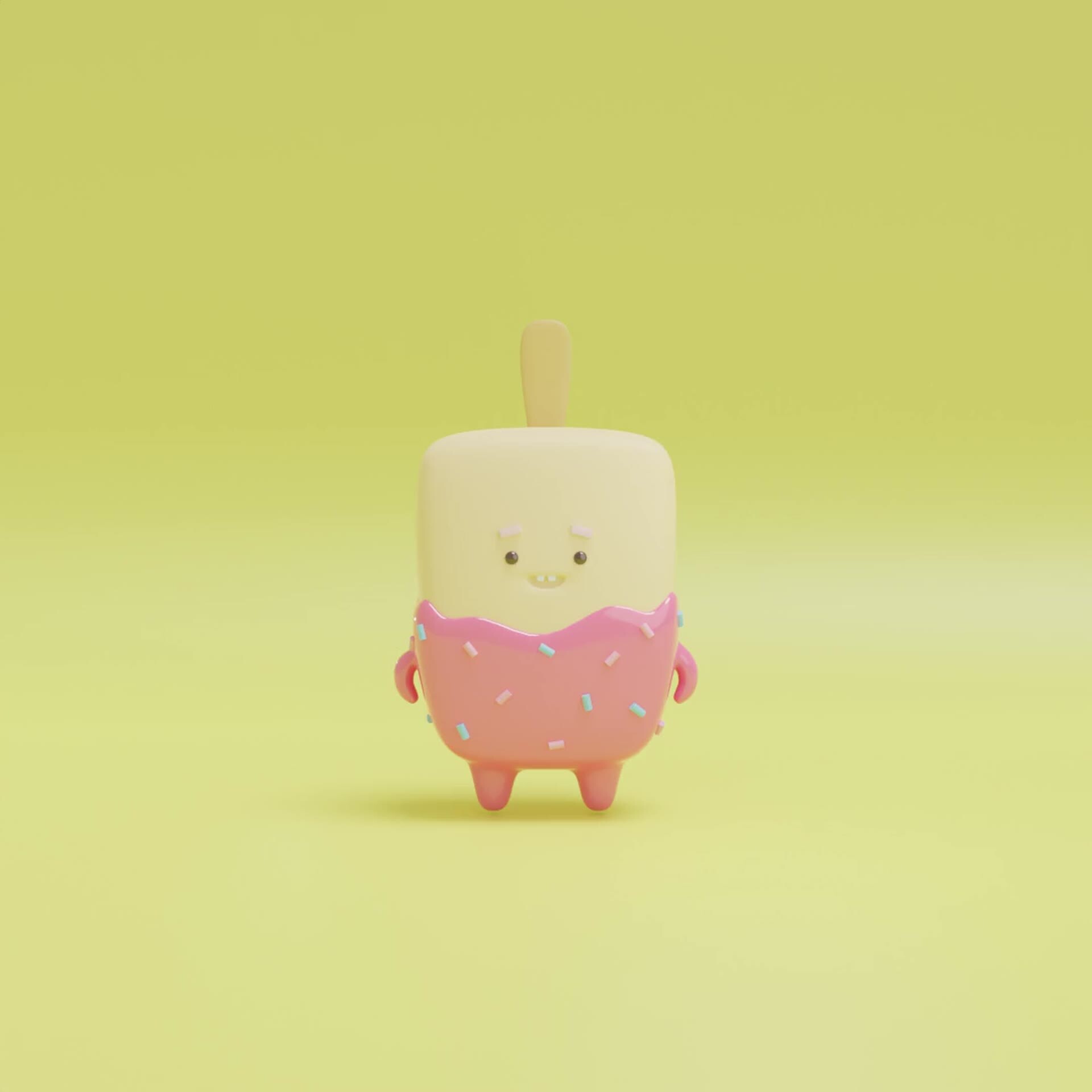 ArtStation - Ice Cream Character Model made with Blender 3D