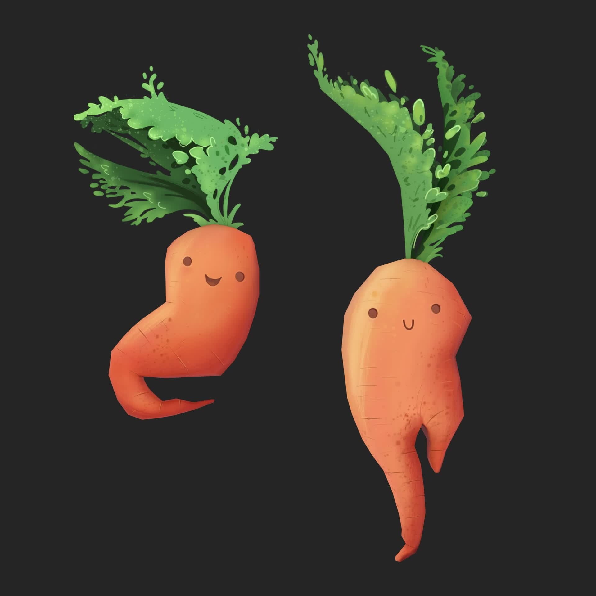 ArtStation - Handpainted Carrots
