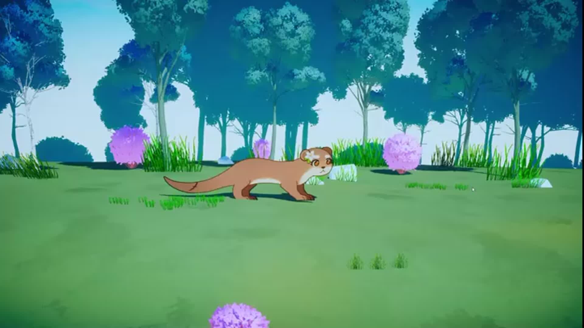 ArtStation - Otter character animation (walking, jumping)