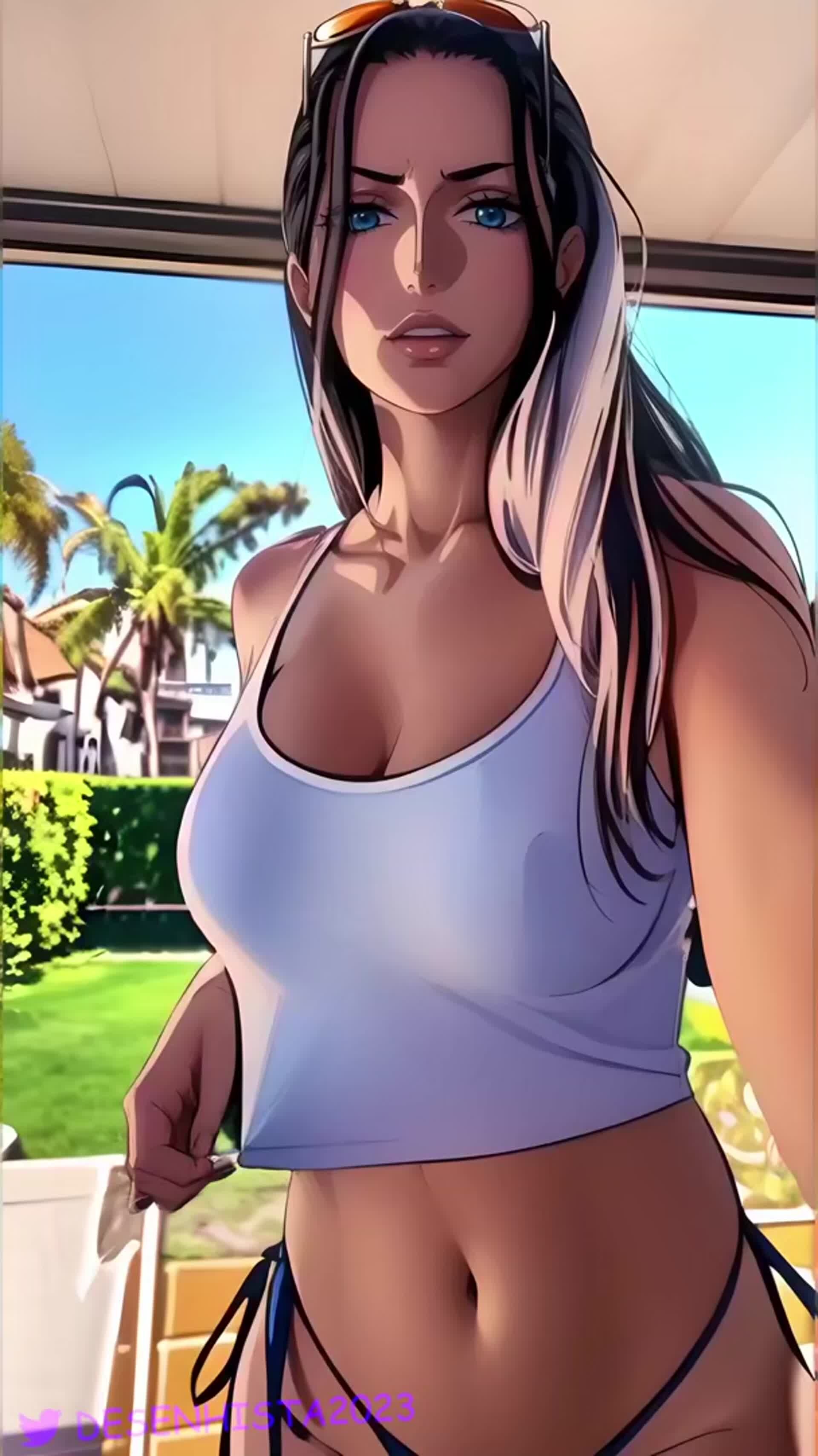 ArtStation - Nico Robin AI Animation One Piece