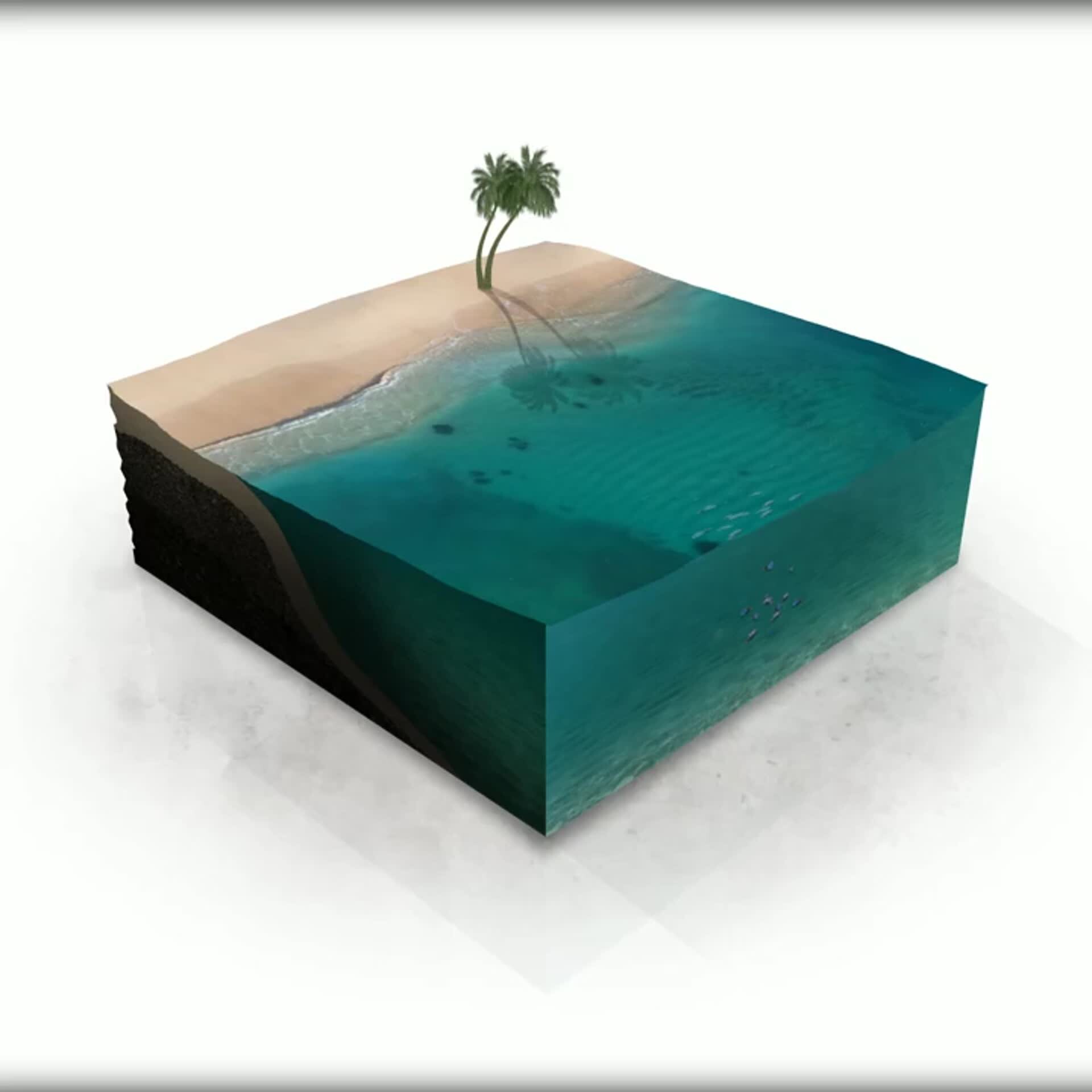 ArtStation - Animated Isometric Beach Render