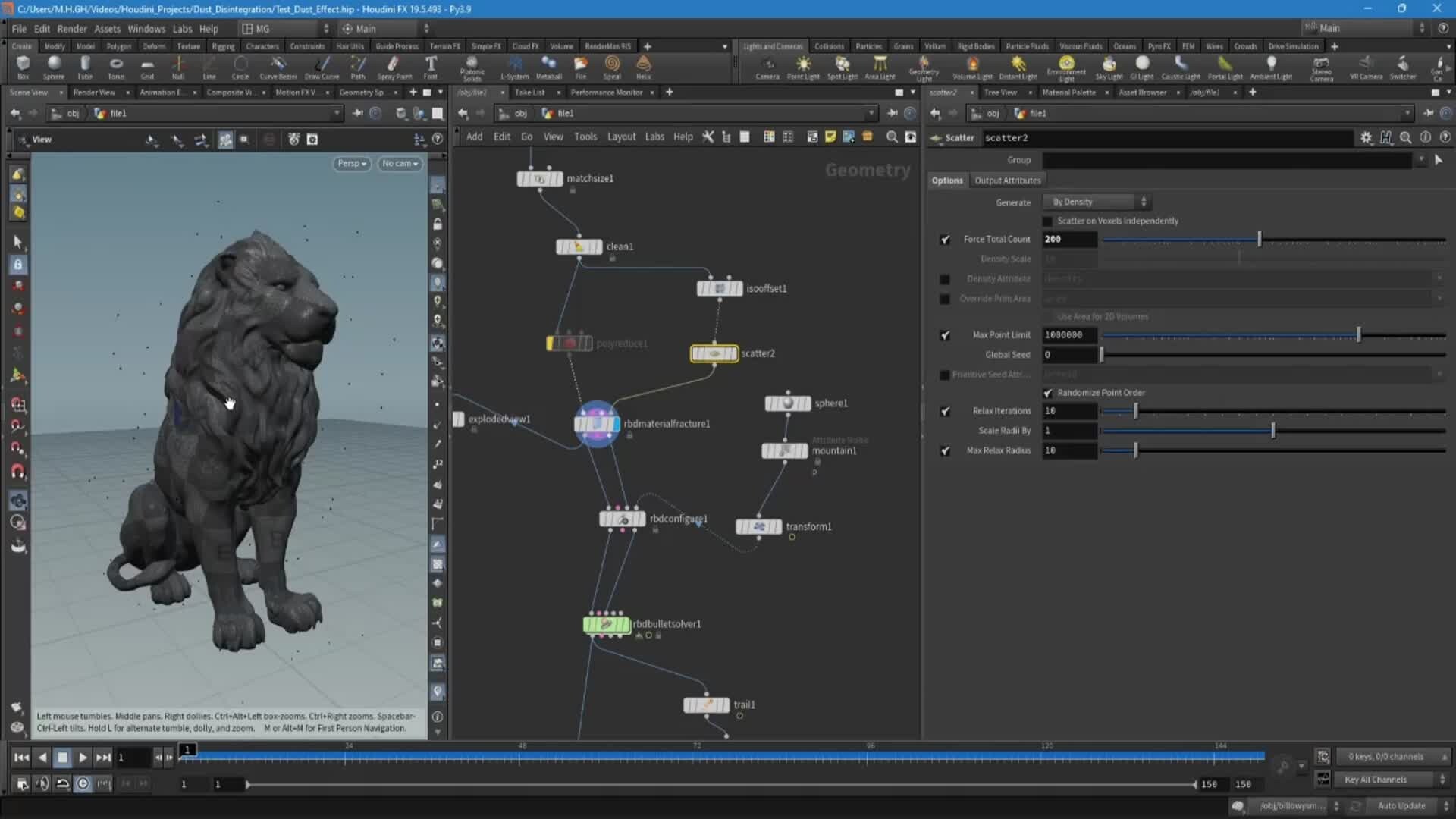 ArtStation - disintegration effect with Houdini