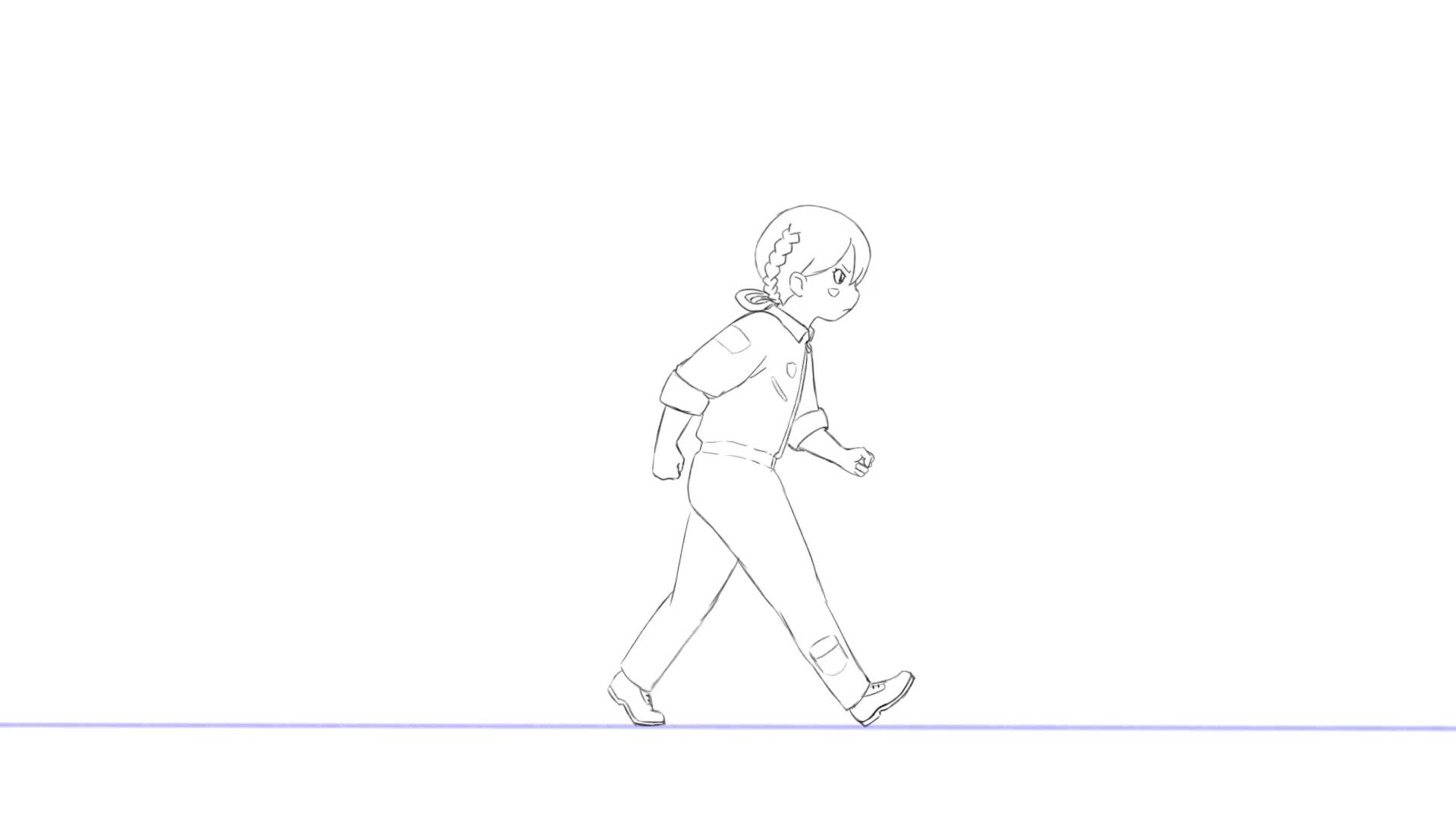 ArtStation - Walk cycle 2D animation