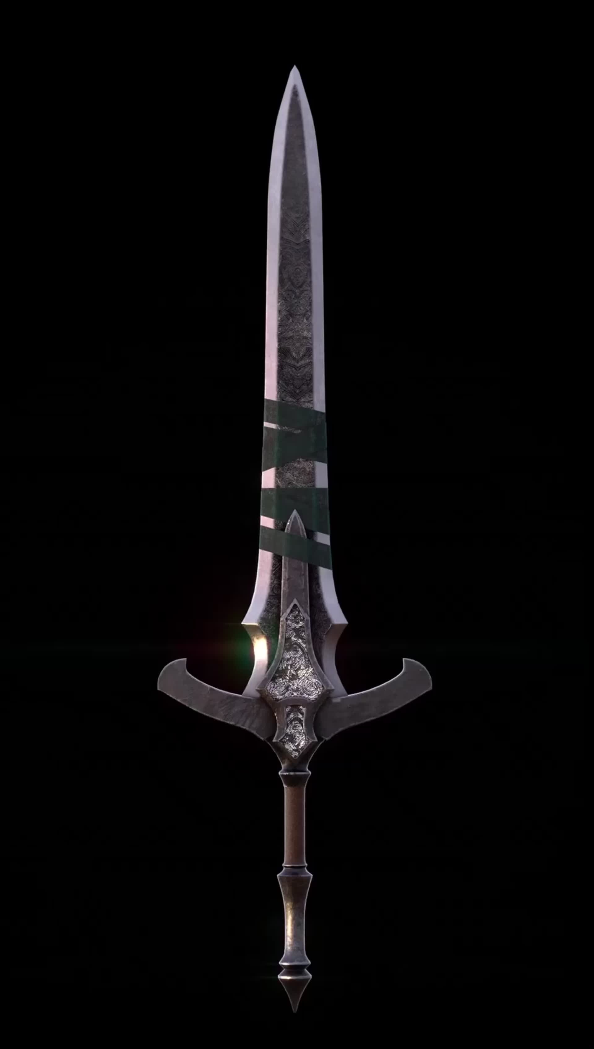 ArtStation - Medieval Magic Sword/ Holy Moonlight Sword from Bloodborne