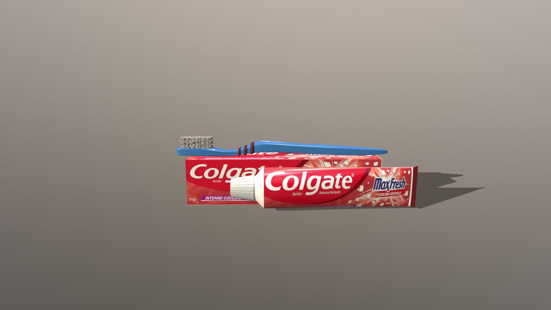 ArtStation - Toothbrush and Toothpaste 3D Model Turntable