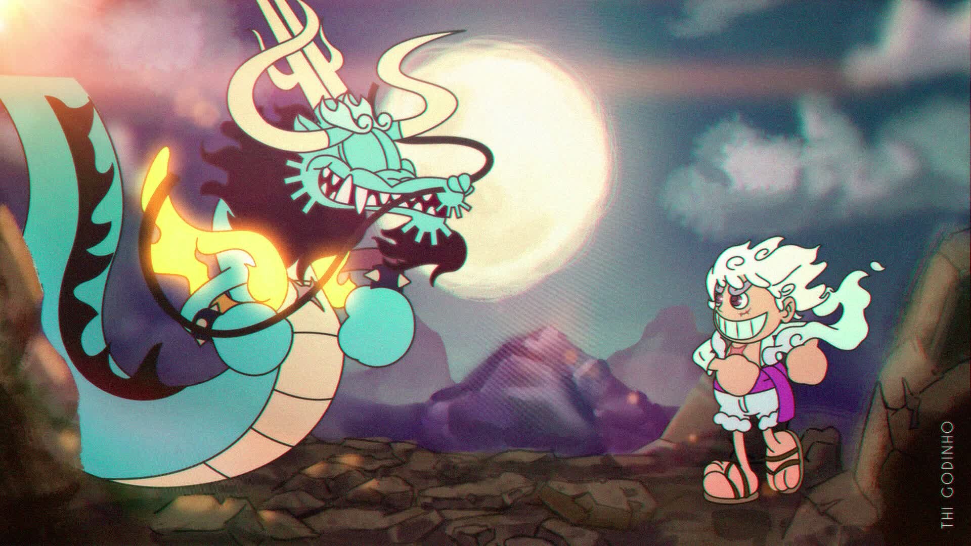 ArtStation - Luffy and Kaido dance animation