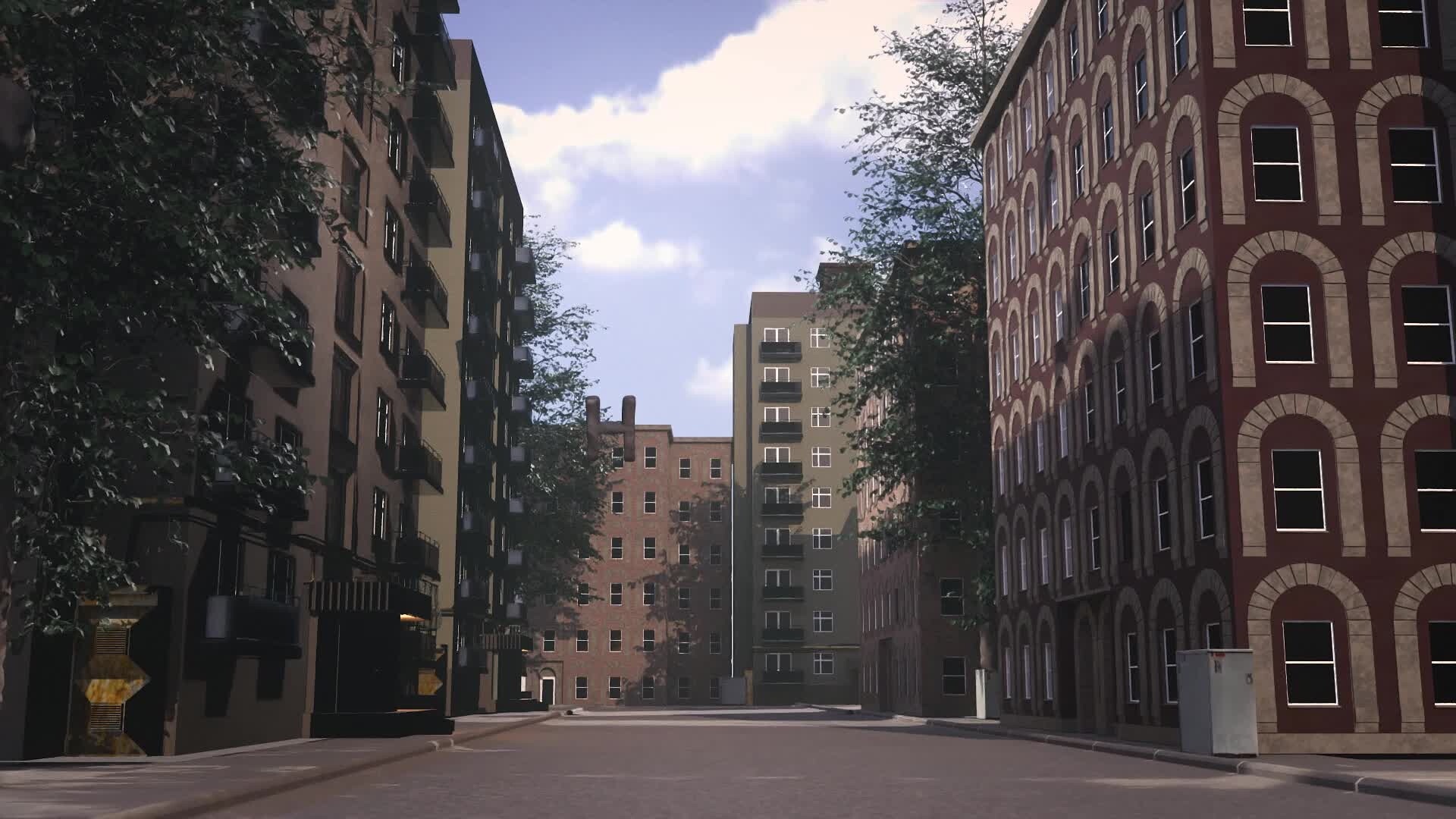 ArtStation - 3D city with text intro