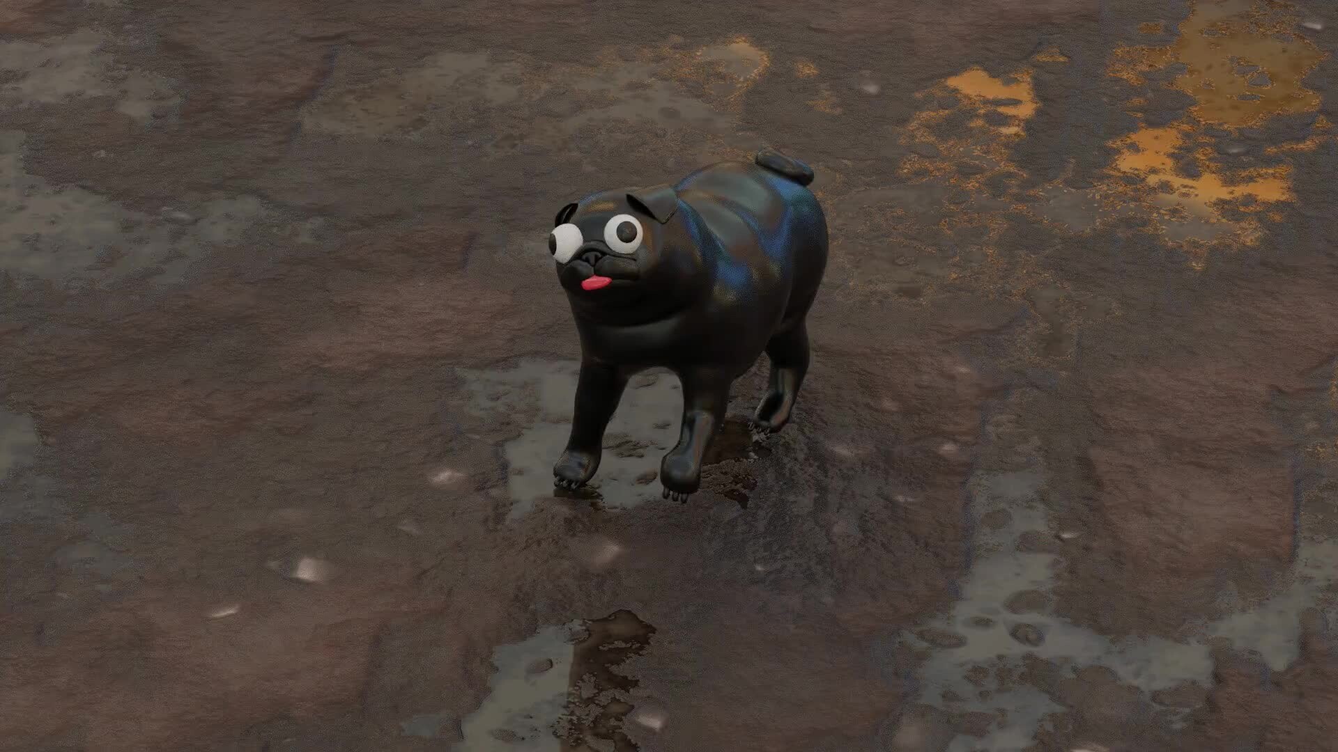 ArtStation - A baby pug's walk - First Blender Animation