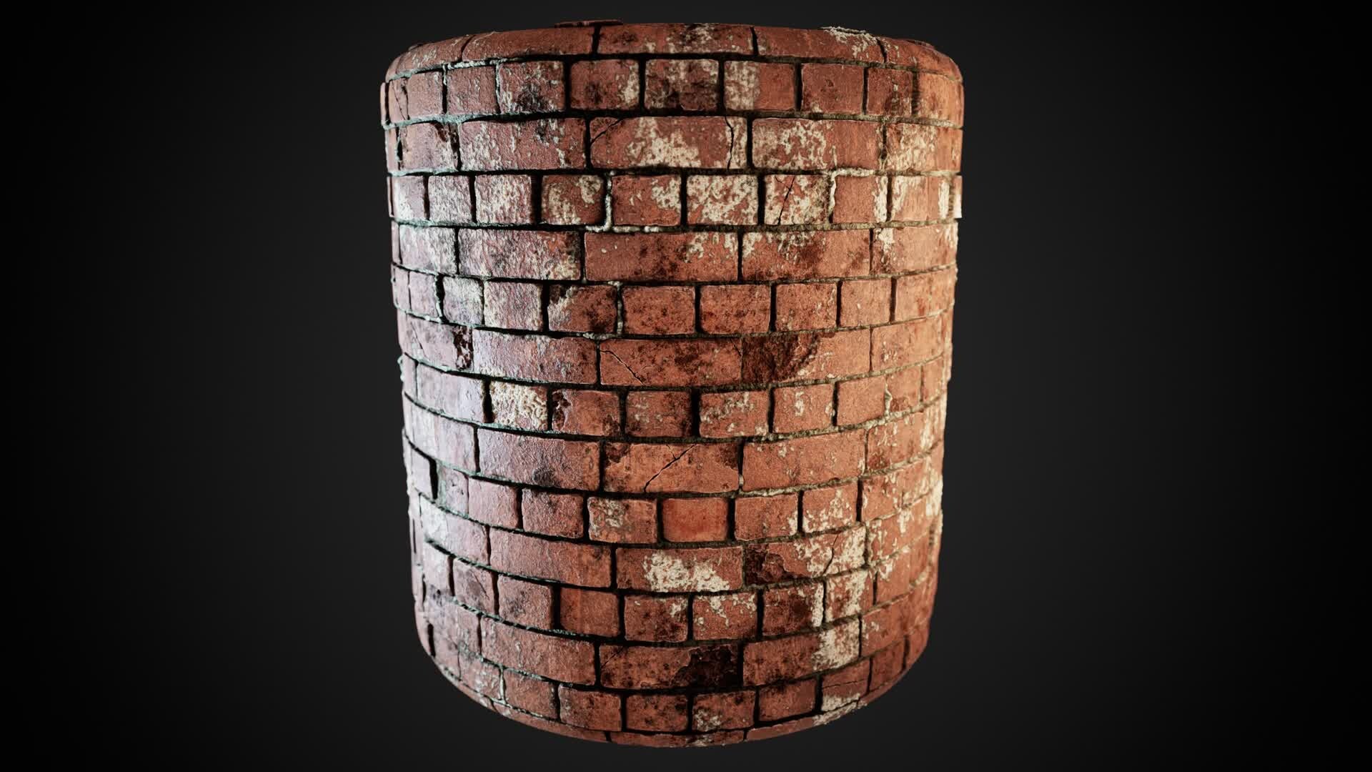 ArtStation - Worn brick - Tiling material