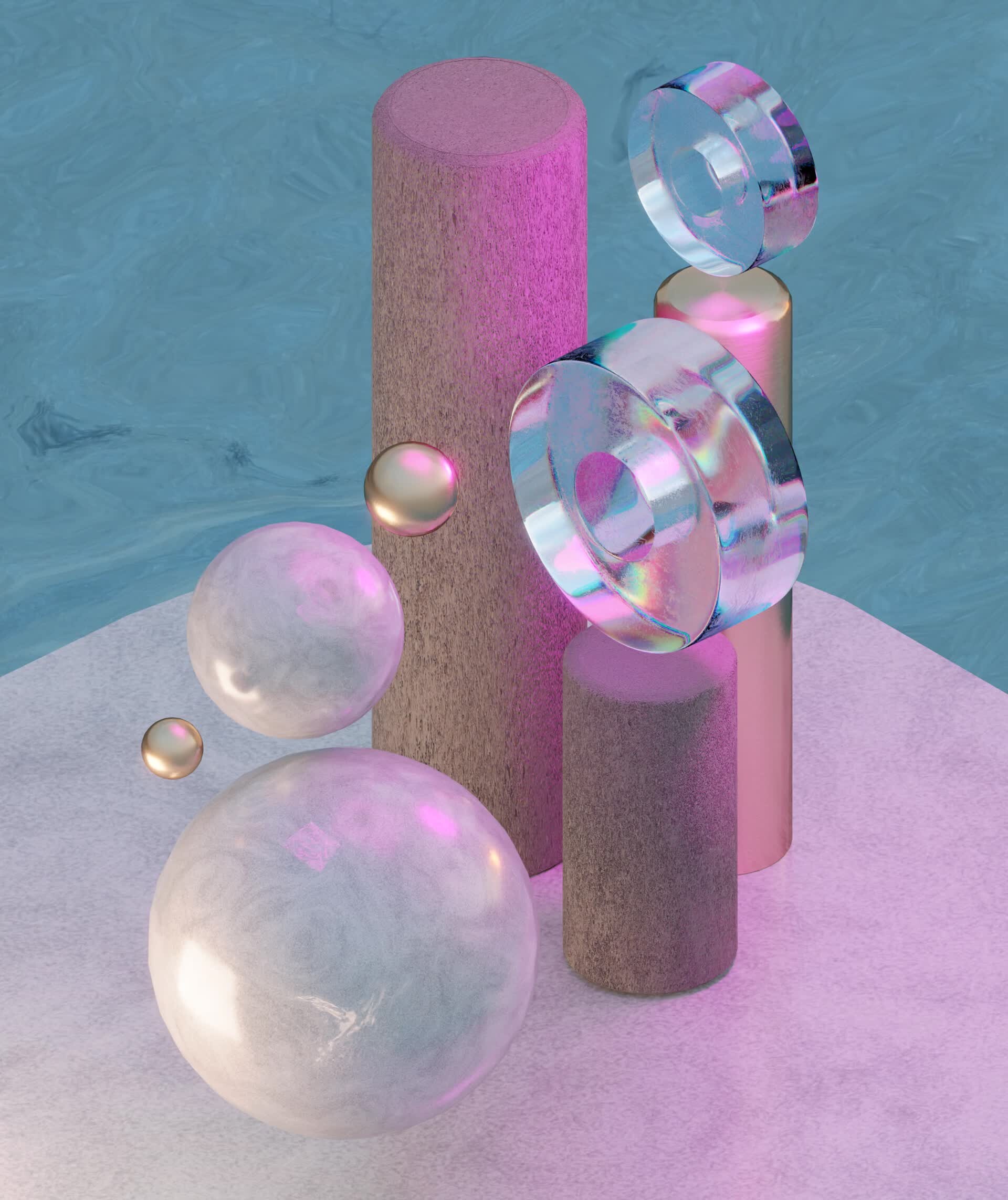 ArtStation - 3D Geometric composition