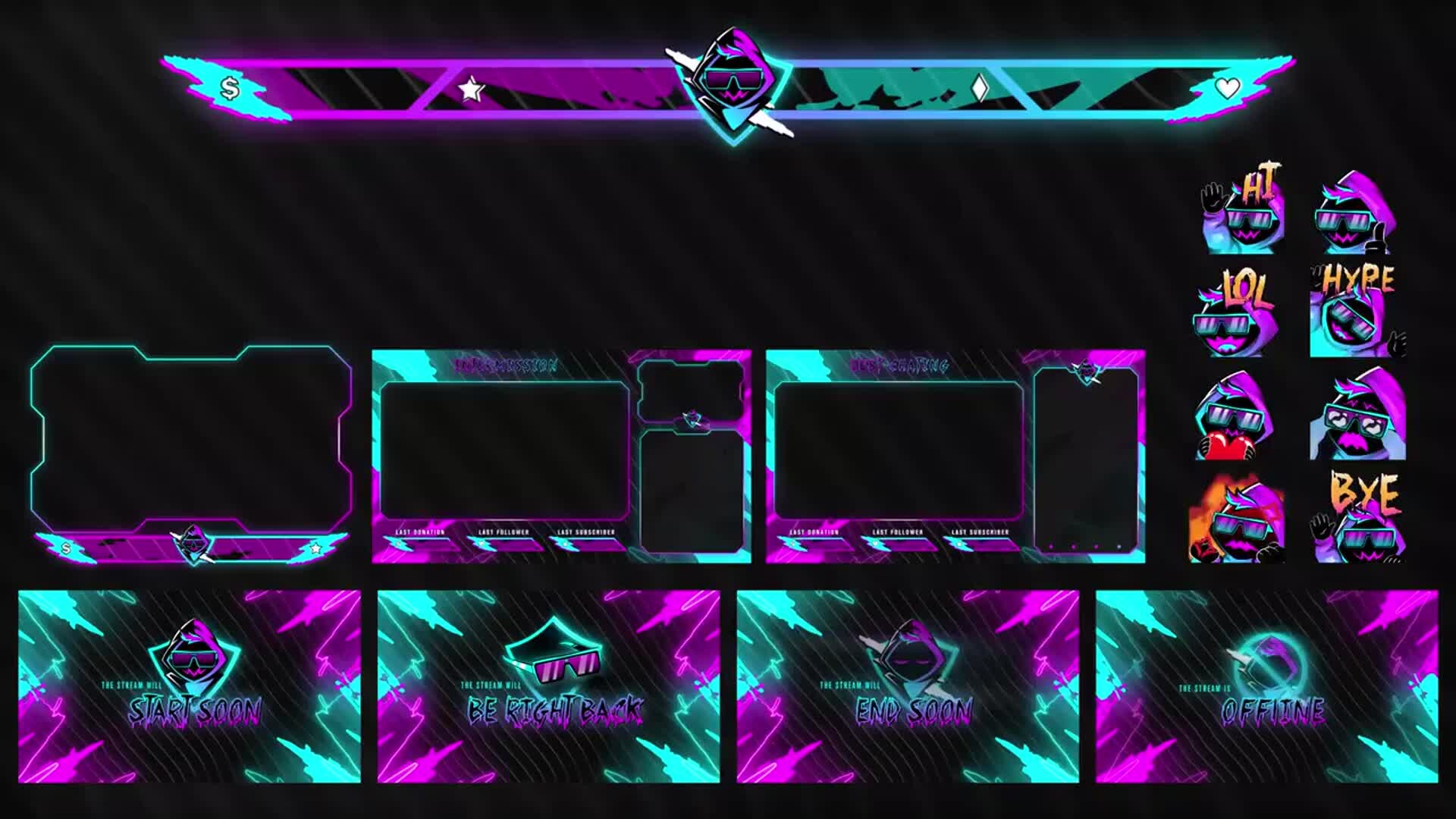 ArtStation - Animated Full Stream Pack For Twitch