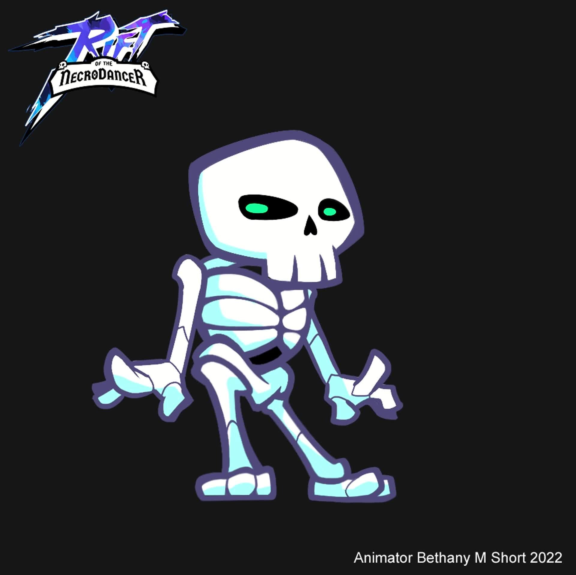 ArtStation - Ryft of the Necrodancer - Skeleton Animation