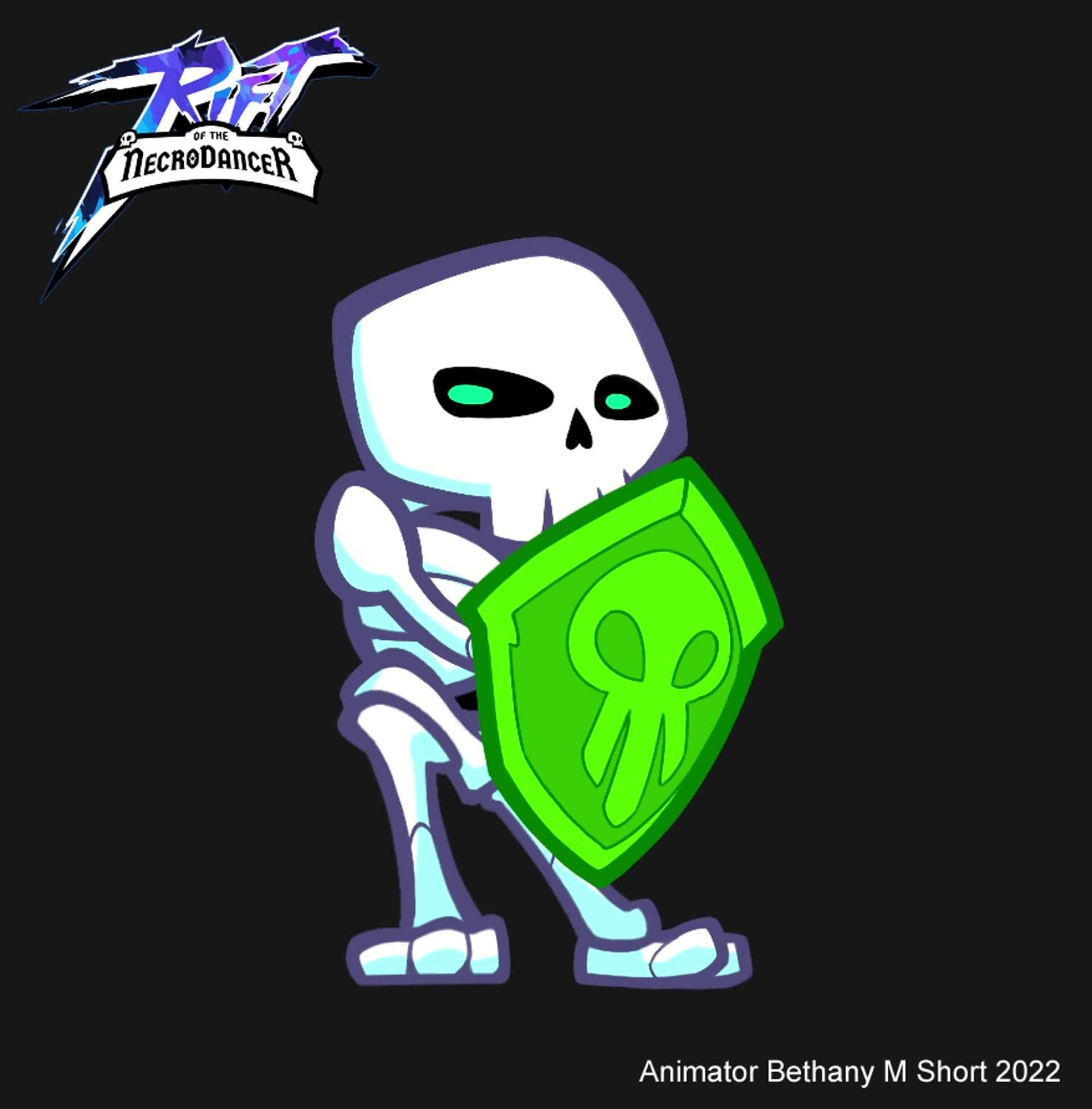 ArtStation - Ryft of the Necrodancer - Shield Skeleton Animation