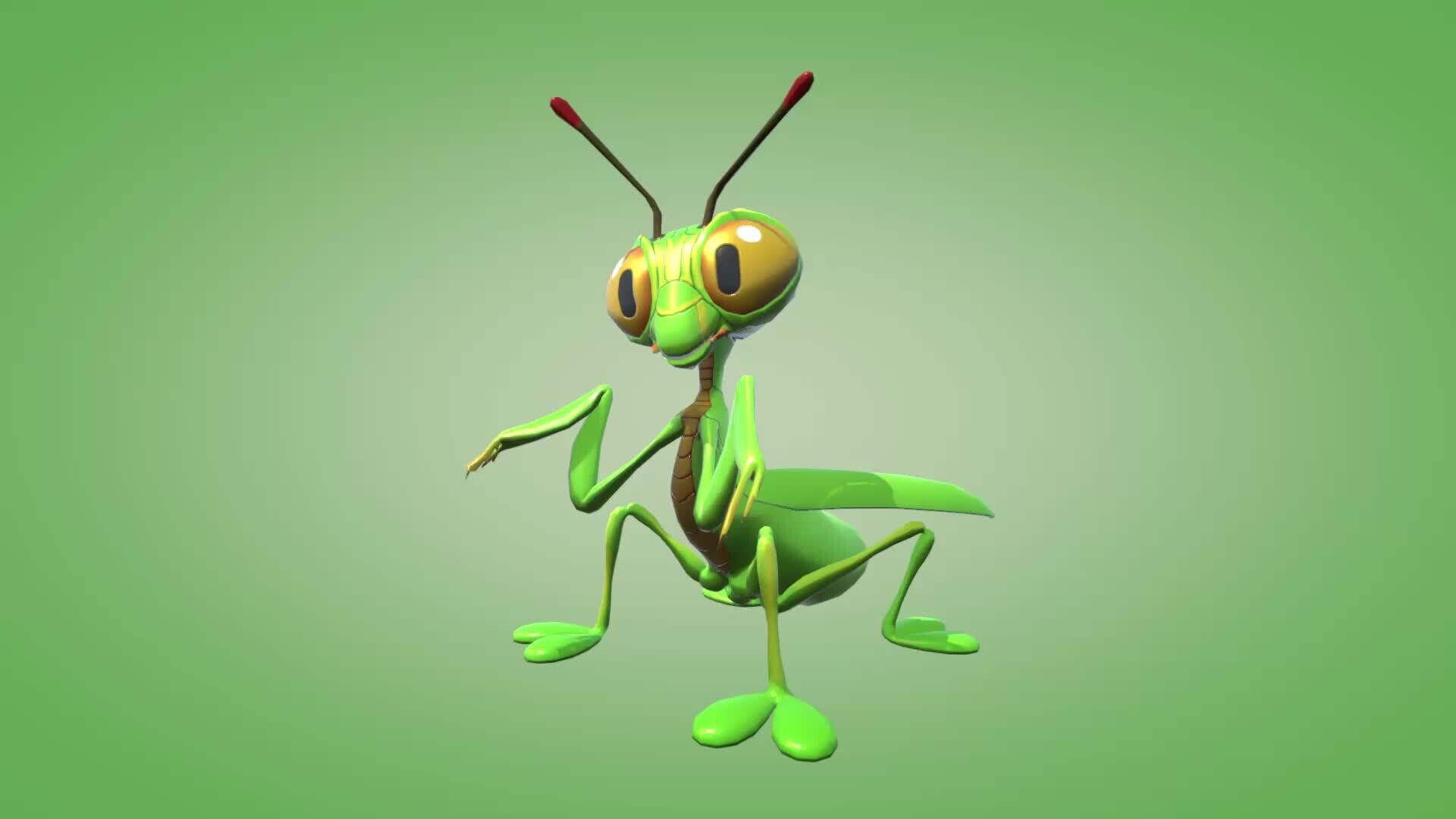 ArtStation - wip cartoony mantis character