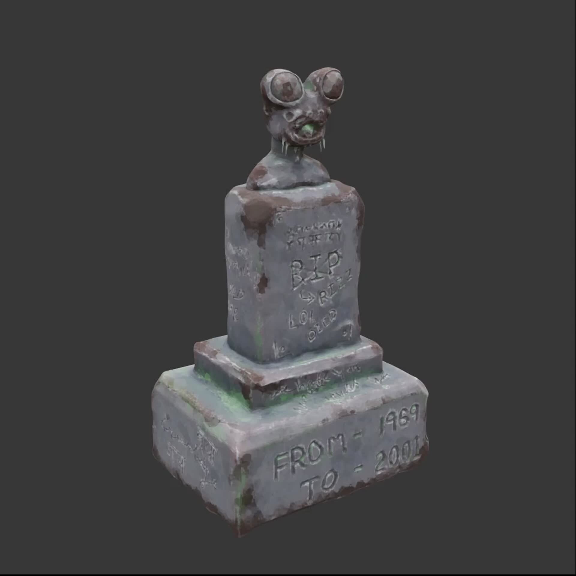 ArtStation - Gravestone (stylized)