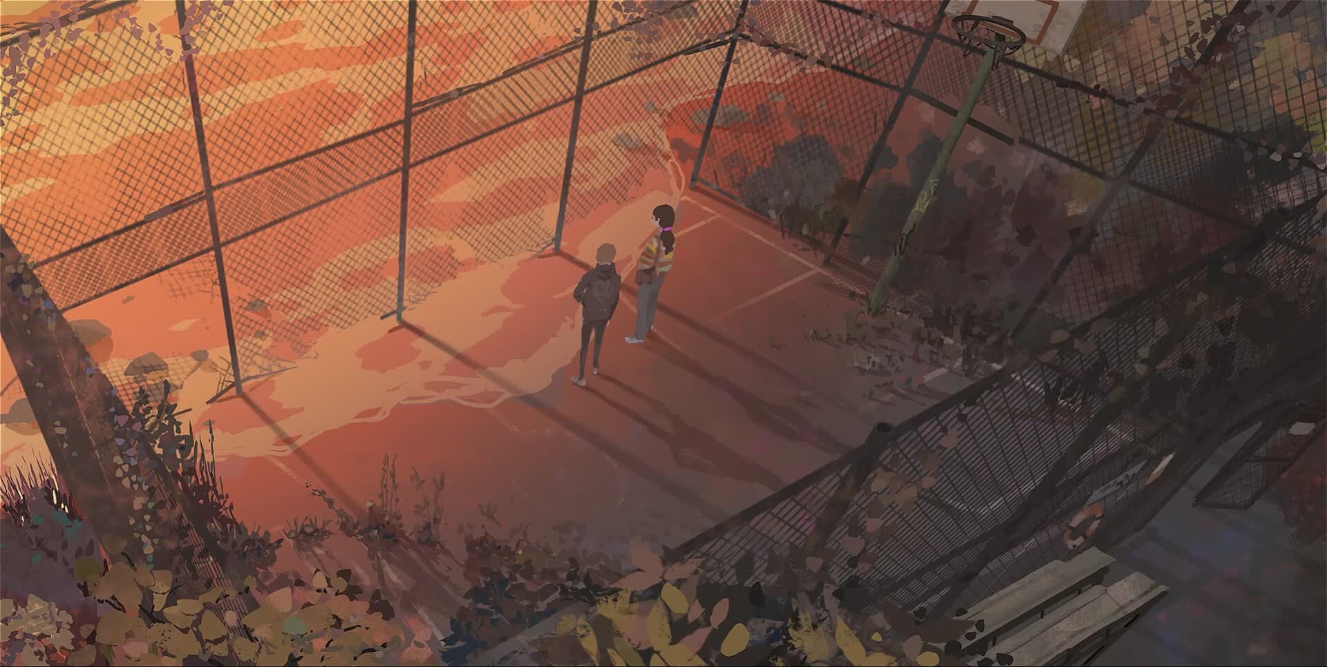 ArtStation - Flooded basketball court