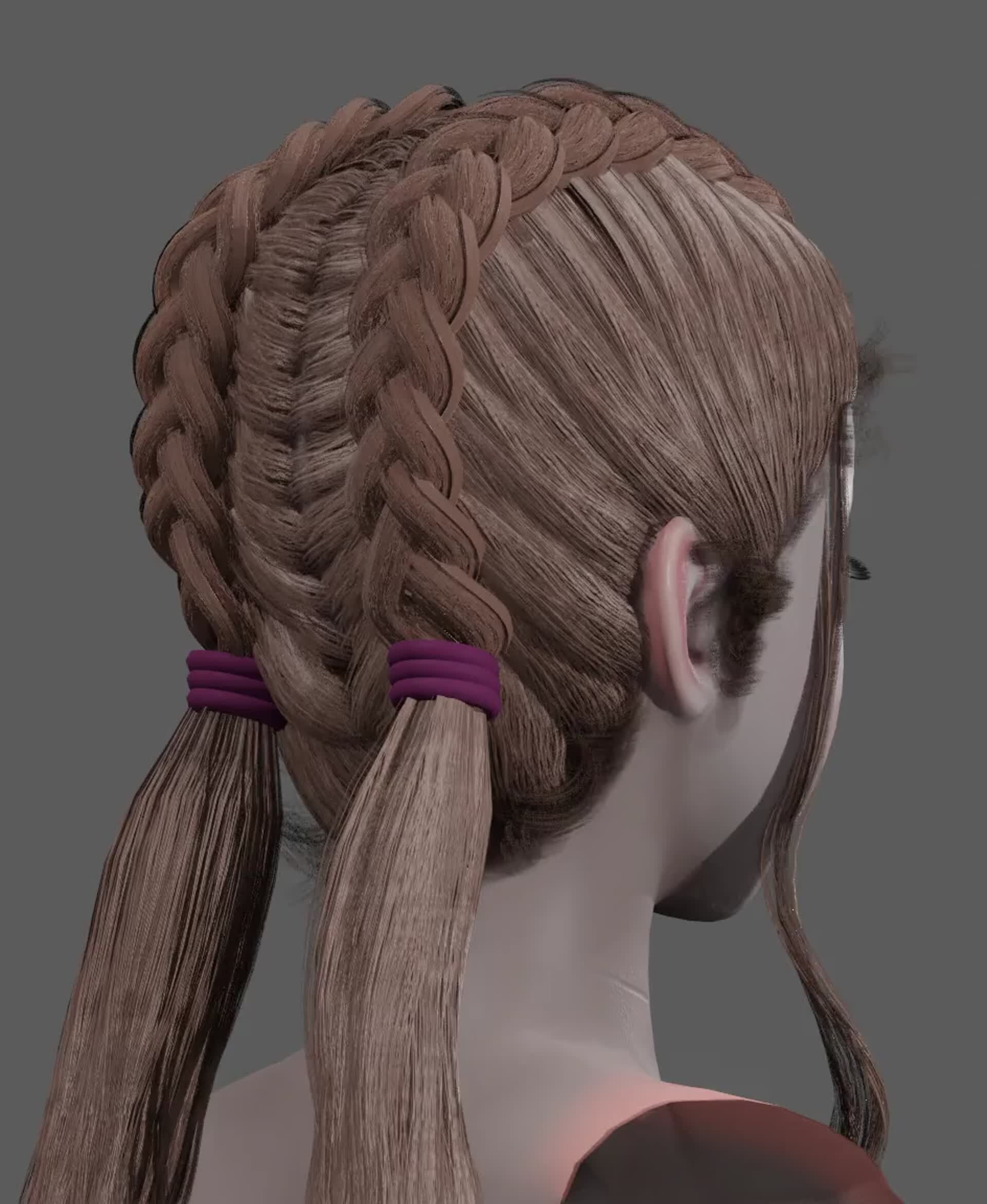 ArtStation - Hair blender for video games
