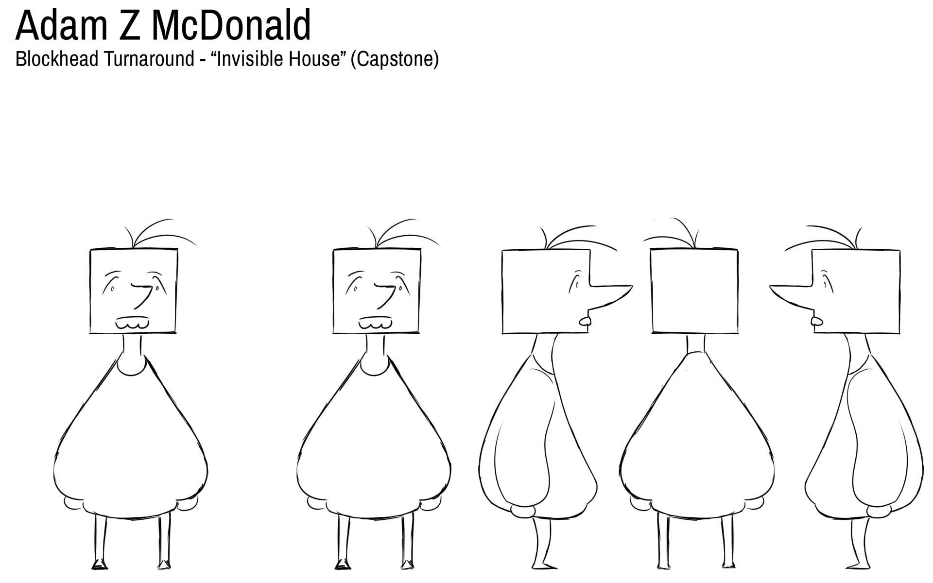 ArtStation - "Blockhead" - Capstone Character Turnaround