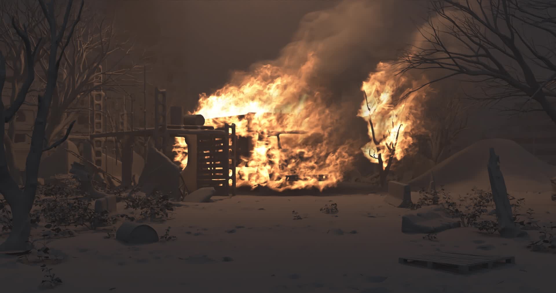 ArtStation - Burning Truck