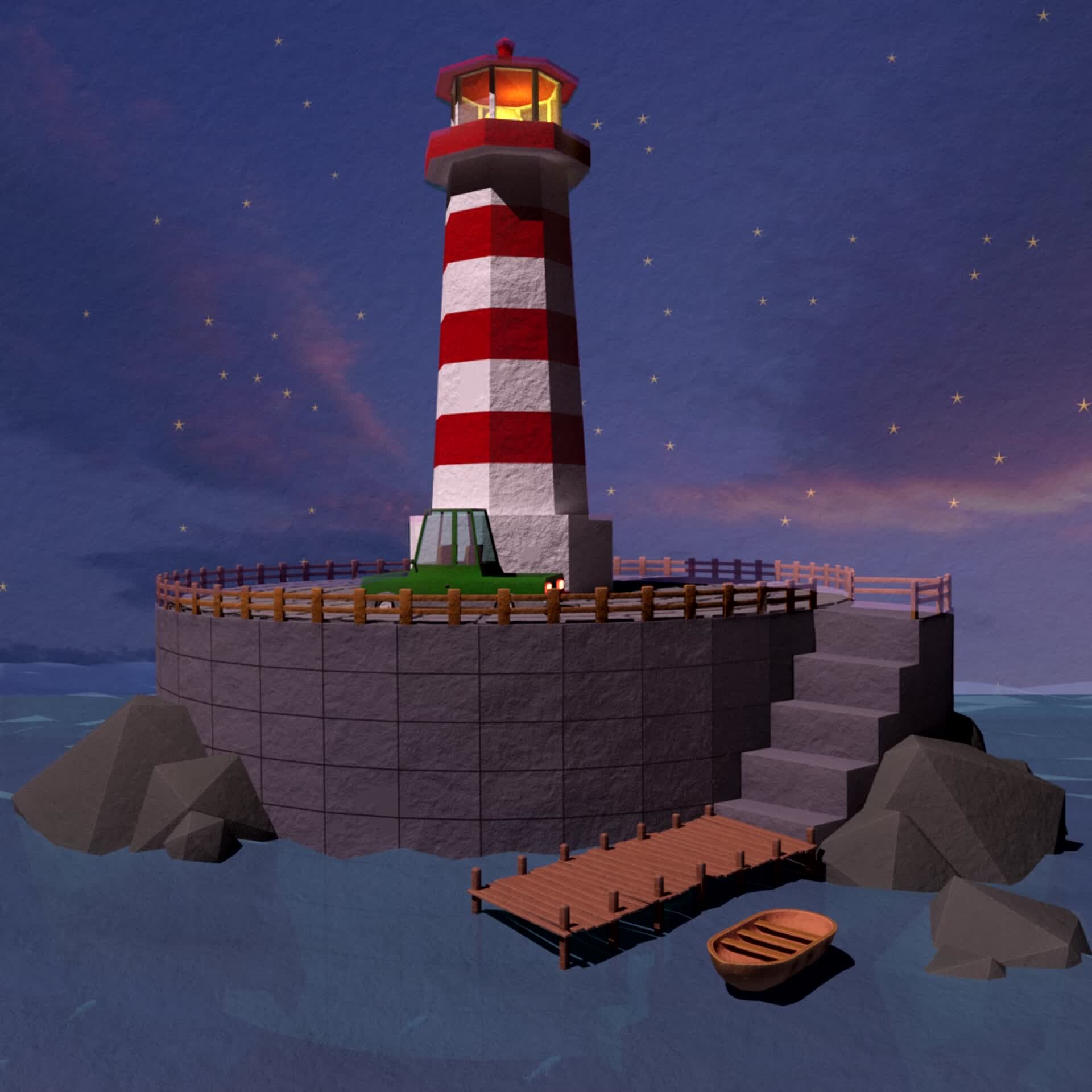 ArtStation - Night Lighthouse.
