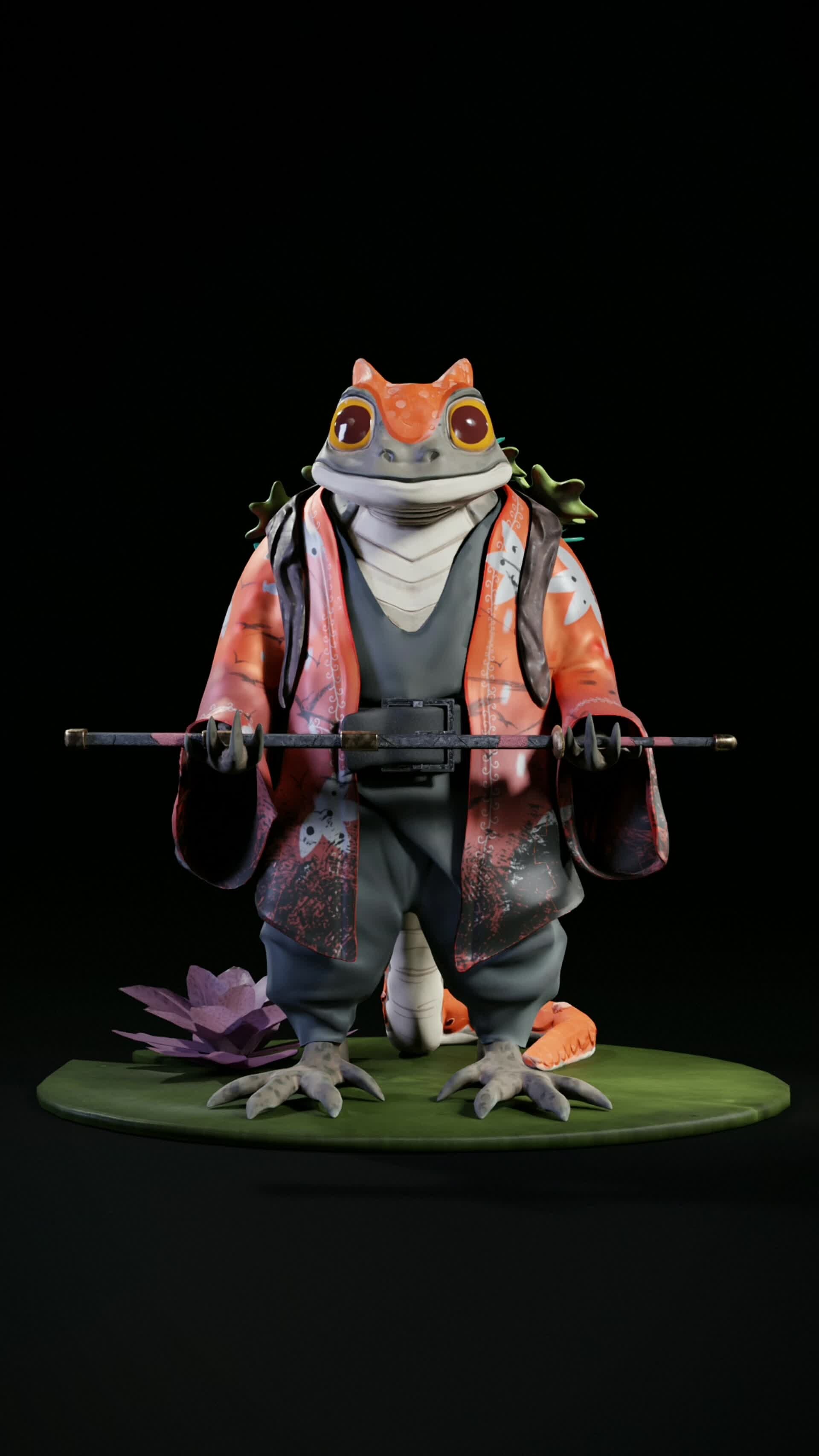 ArtStation - Fighter Frog 🐸🇯🇵