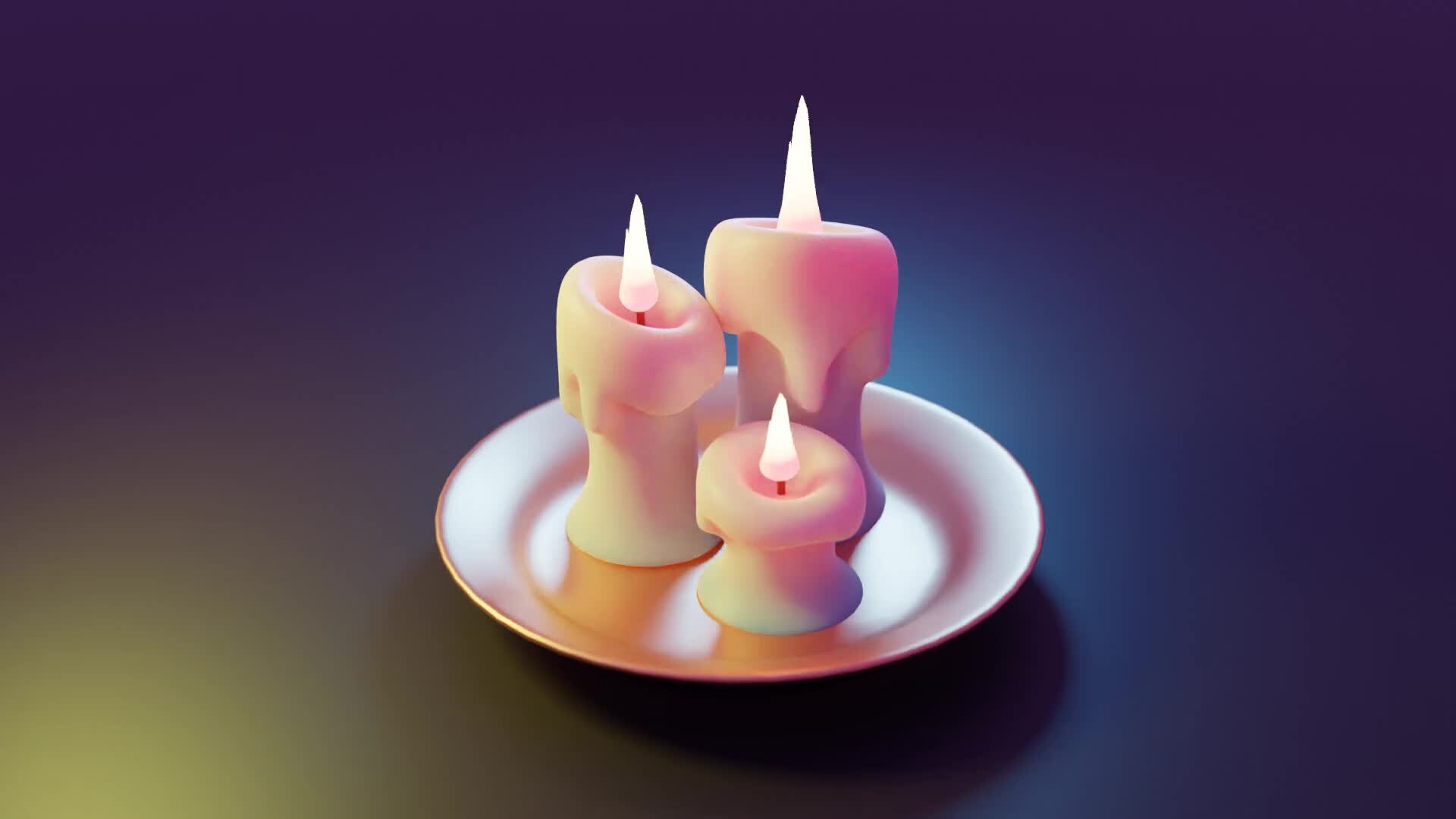 ArtStation - 3D Styled Burning Candle Animation