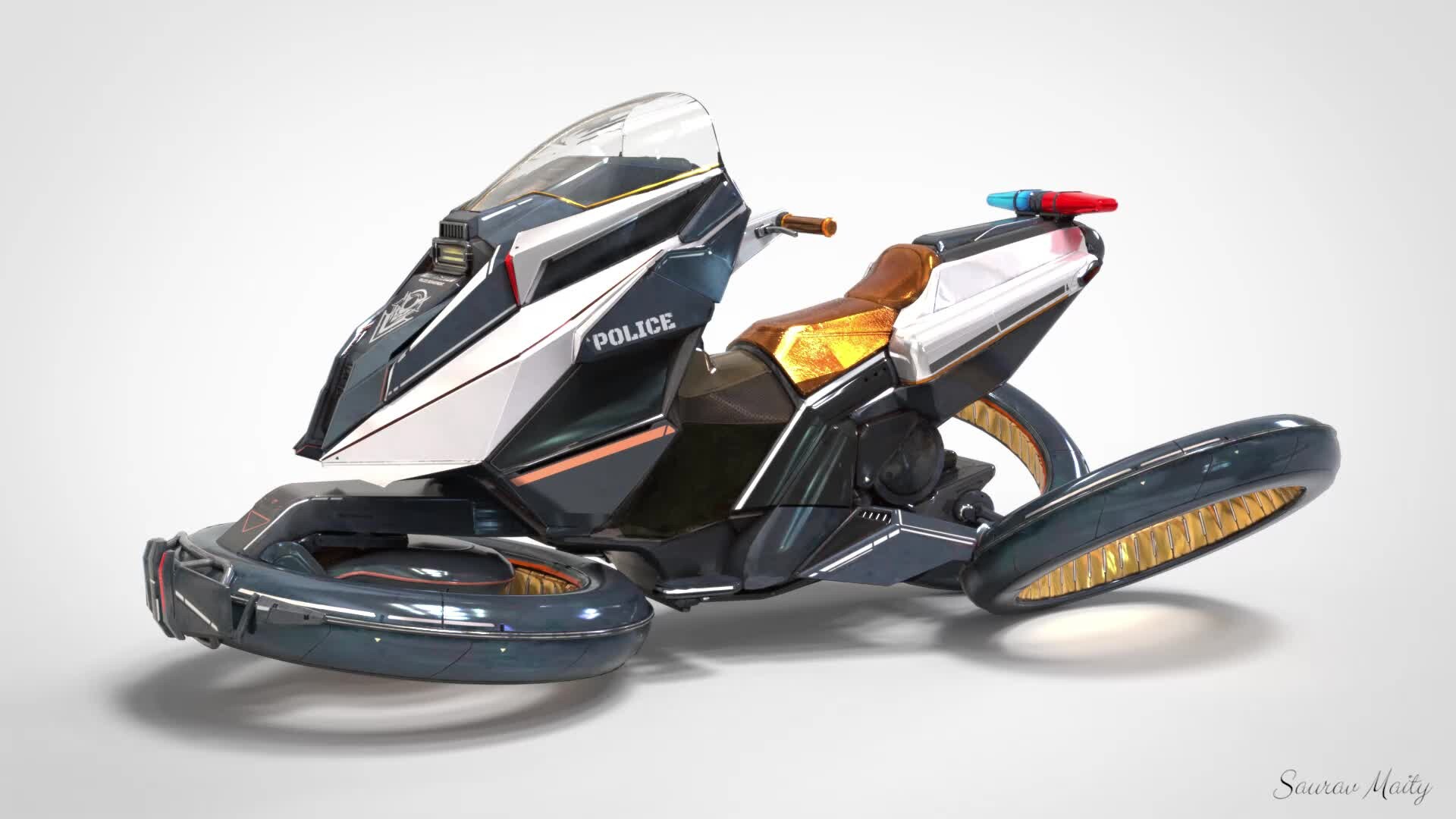 ArtStation - Cyberpunk- Police Hoverbike (Fan Work)
