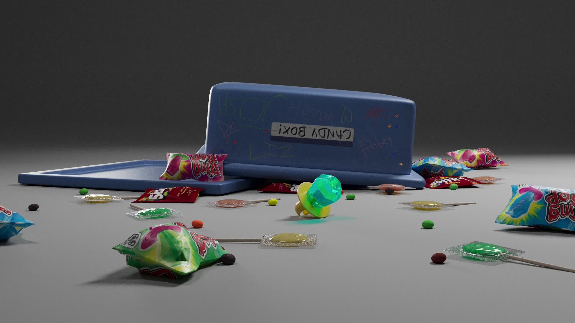 ArtStation - The Purple Dress Up Box Props - Set 2