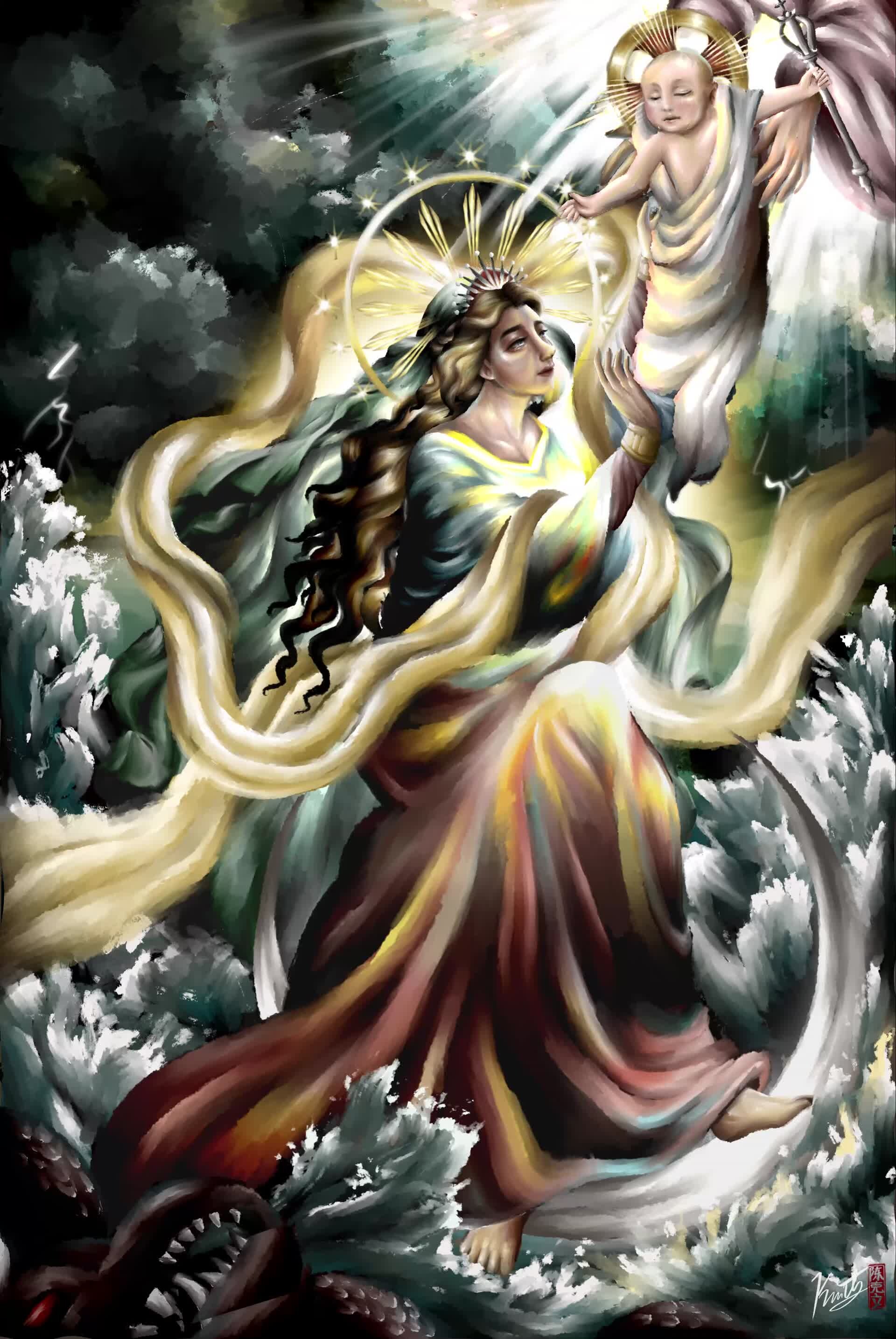 ArtStation - Woman Clothed with the Sun